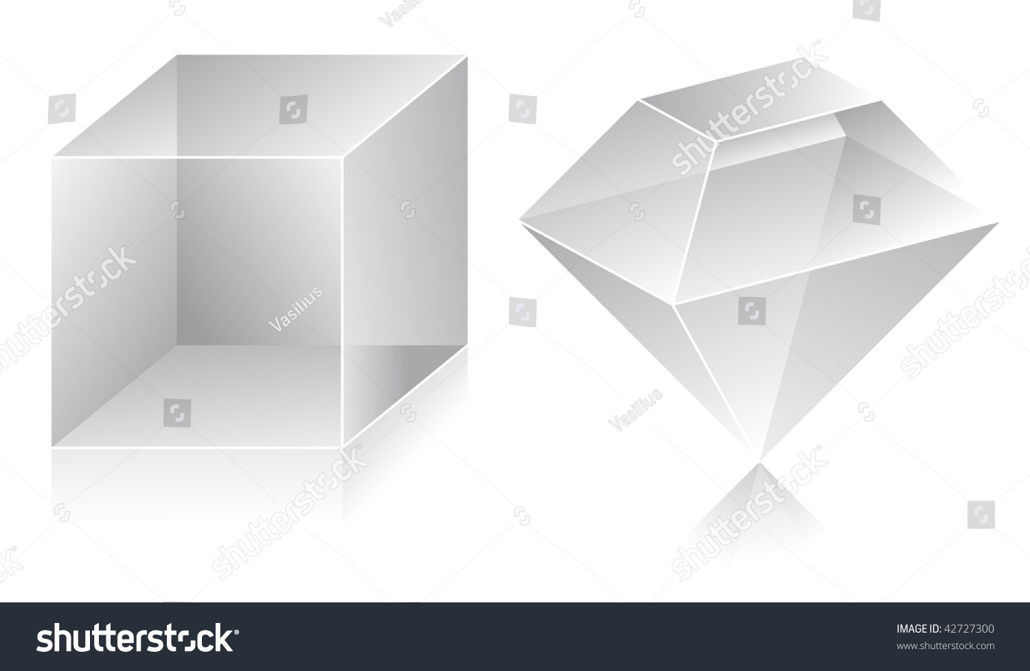 Blank Translucent 3d Shapes Design Illustration: เวกเตอร์สต็อก (ปลอดค่า ...