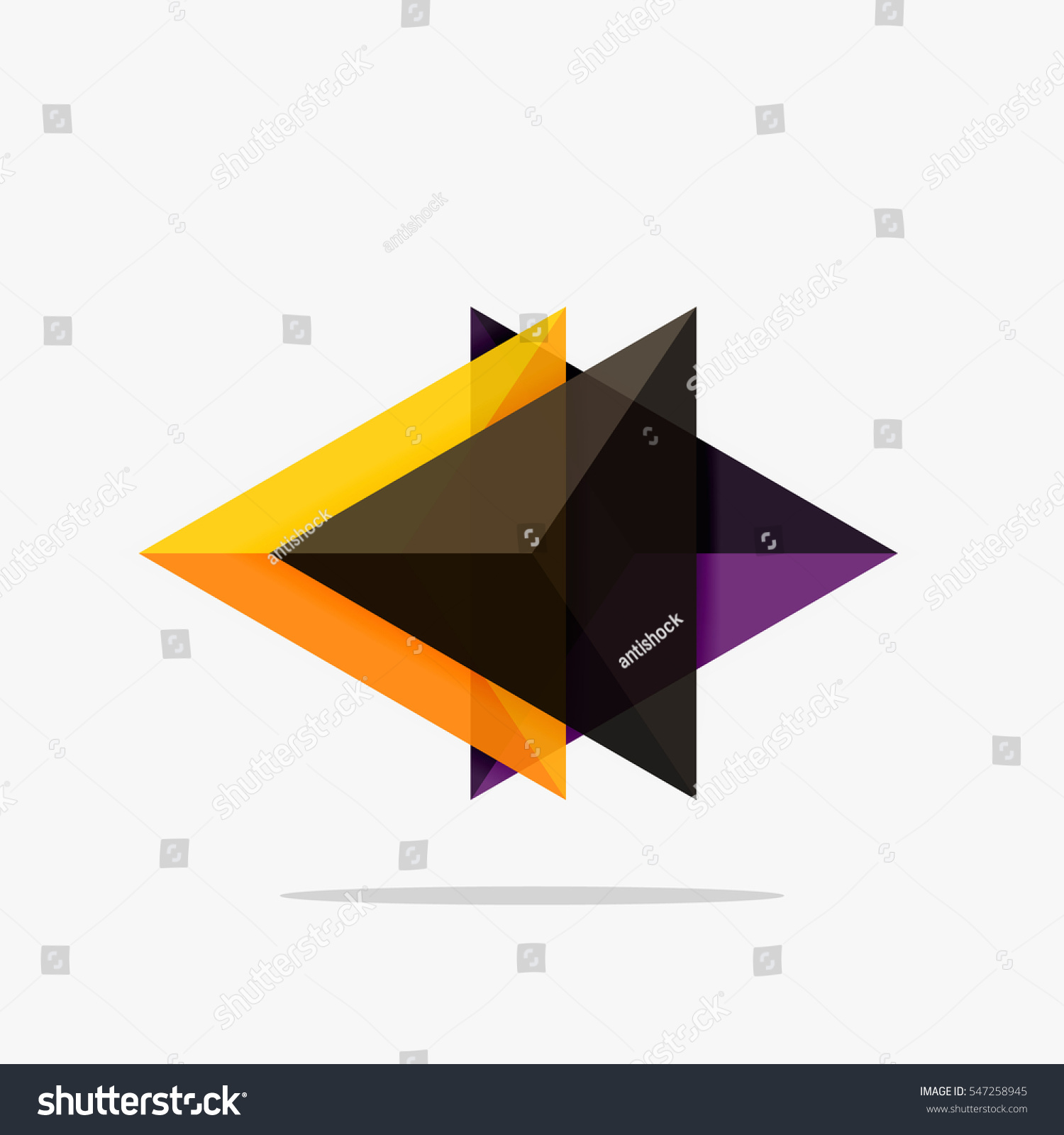 Blank Triangle Layout Business Template Infographic Stock Vector ...