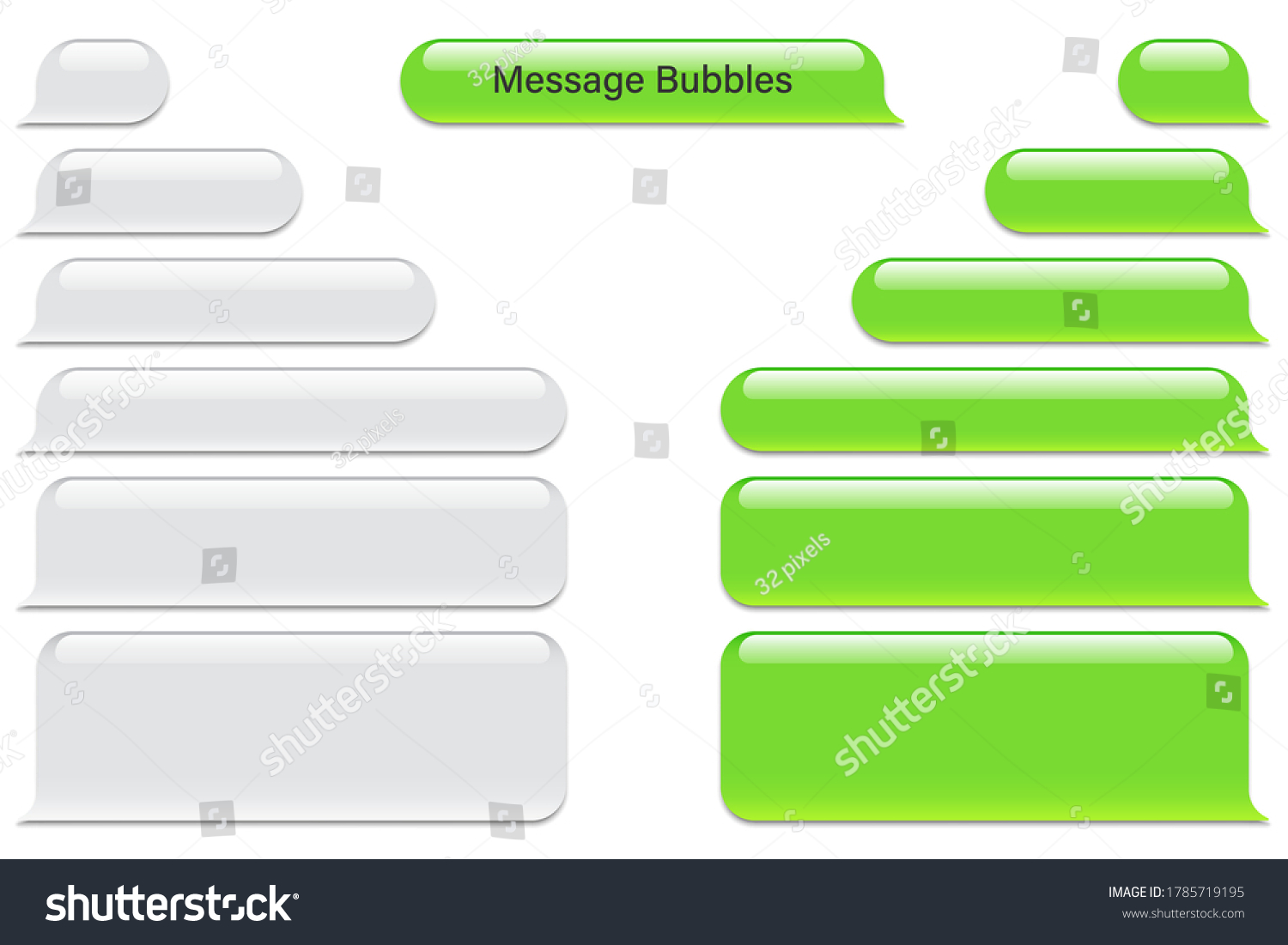 Blank Vector Message Bubbles Chat Messenger Stock Vector (Royalty Free ...