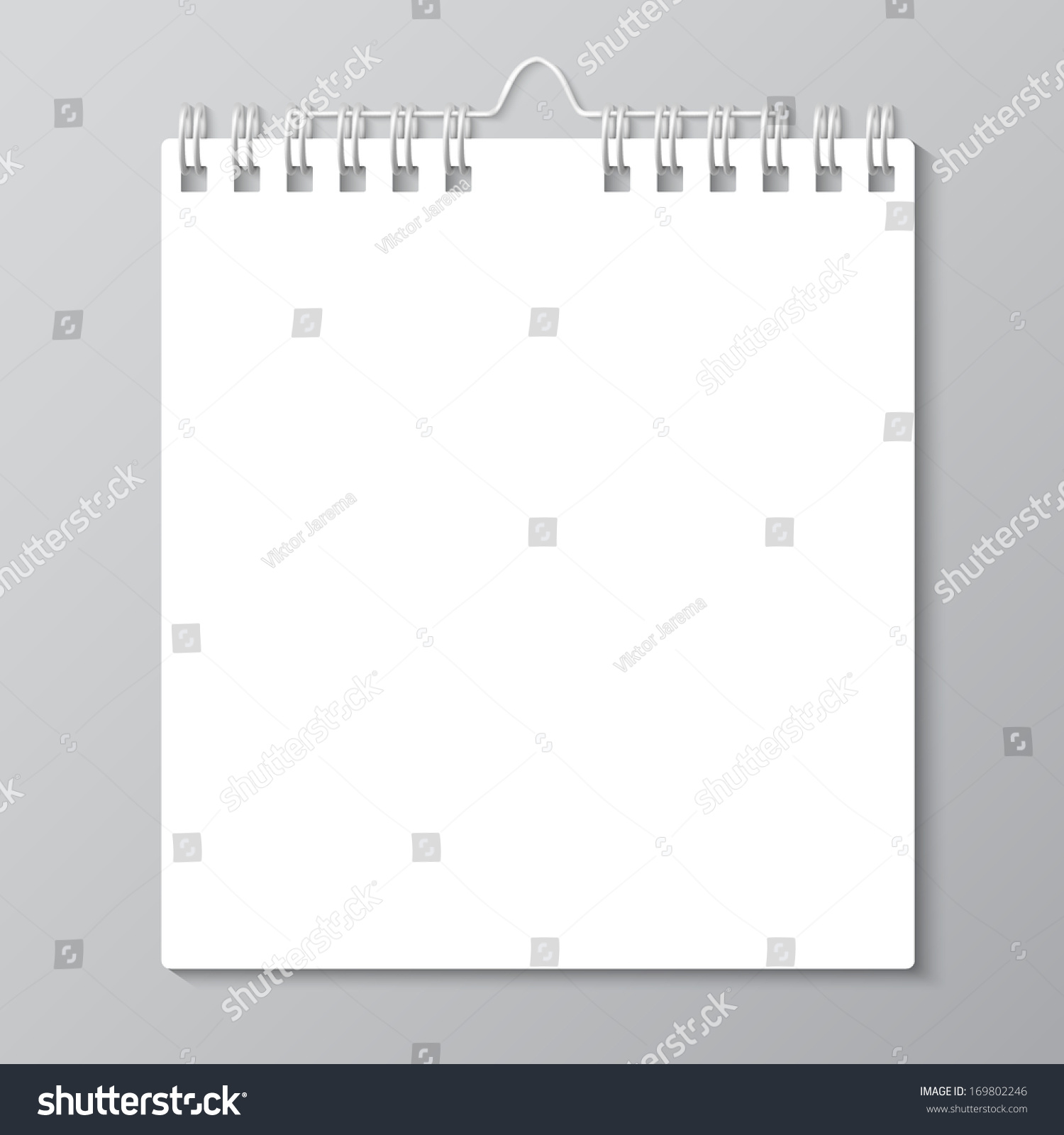 Blank Wall Calendar Spring Vector 스톡 벡터(로열티 프리) 169802246 | Shutterstock