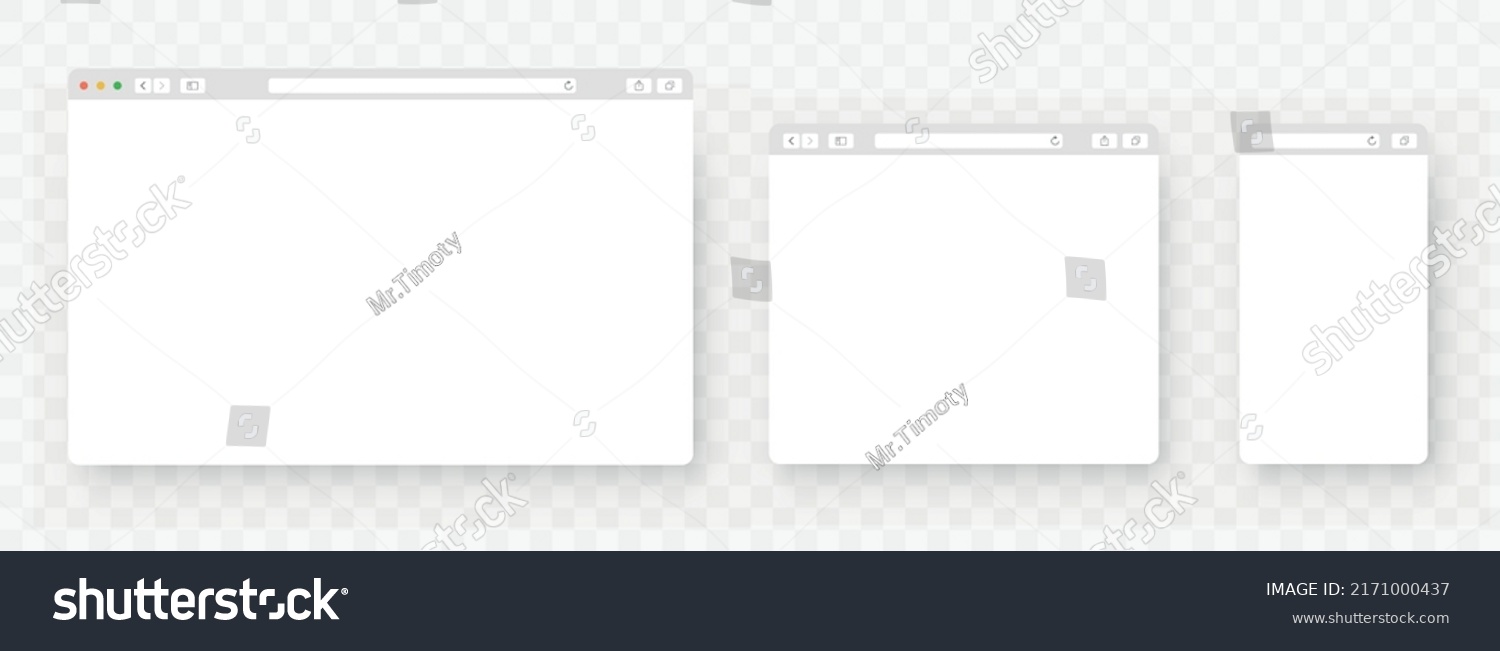 Blank Web Browser Illustration Sample Frame Stock Vector (Royalty Free ...