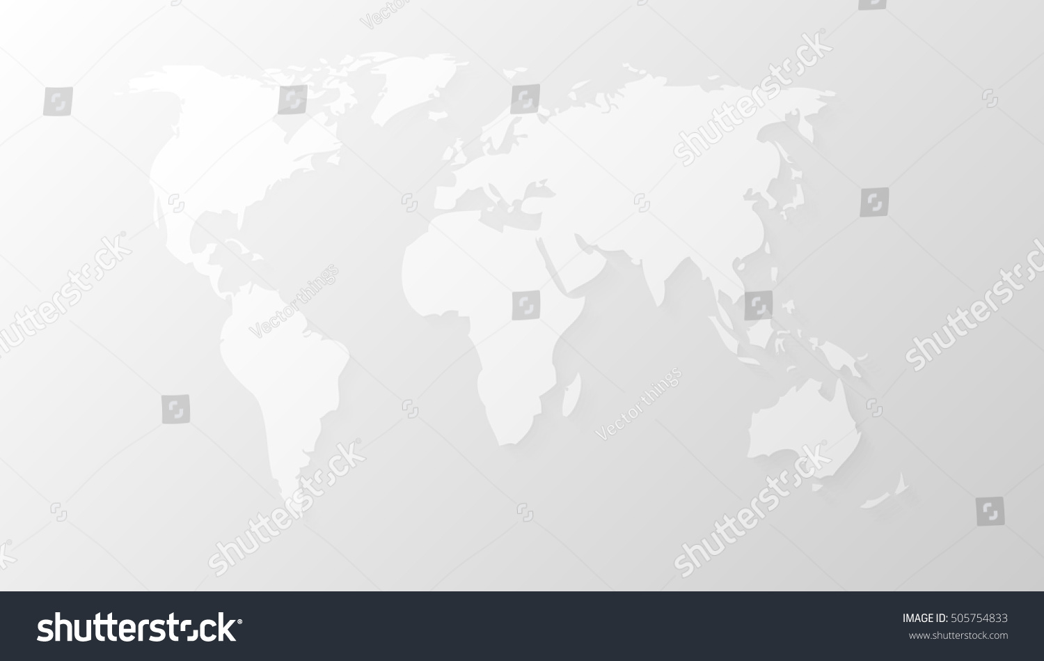 Stock vektor „Blank White Abstract World Map Template“ (bez autorských ...