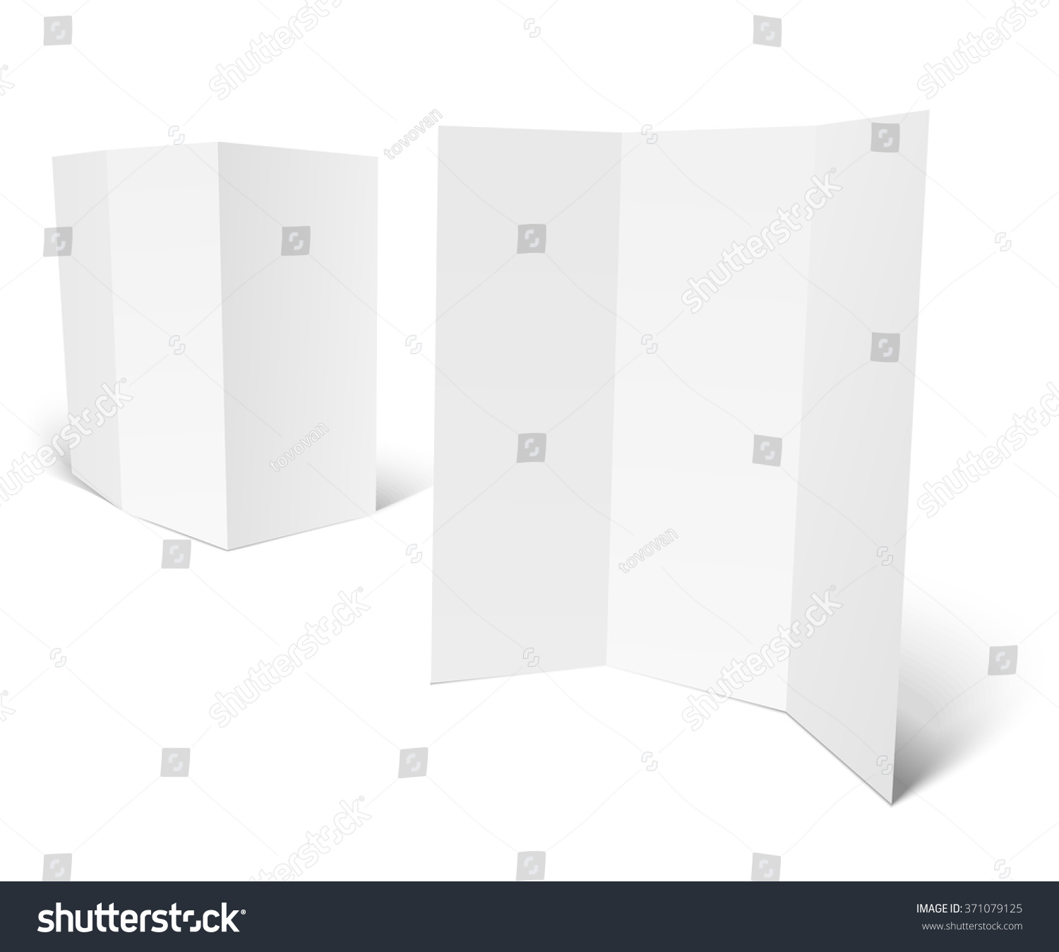 Blank White Booklet Vector Template Stock Vector (Royalty Free) 371079125