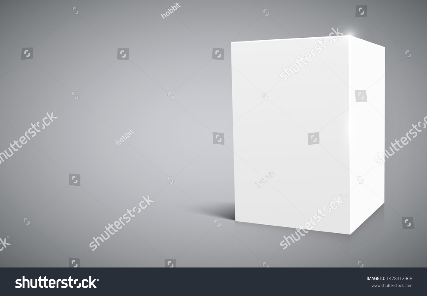 Blank White Cube Isolated On White Stock Vector (Royalty Free ...