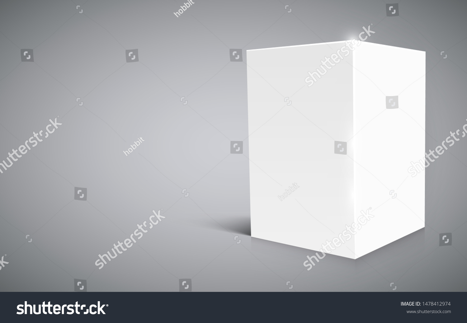Blank White Cube Isolated On White Stock Vector (Royalty Free ...