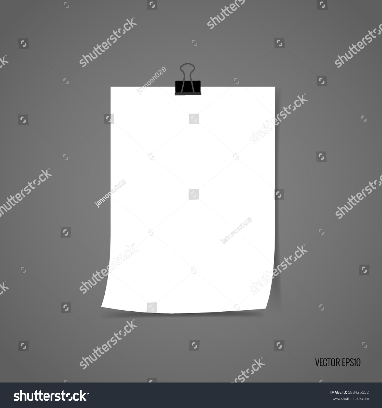 Blank White Note Papers Ready Your Stock Vector (Royalty Free ...