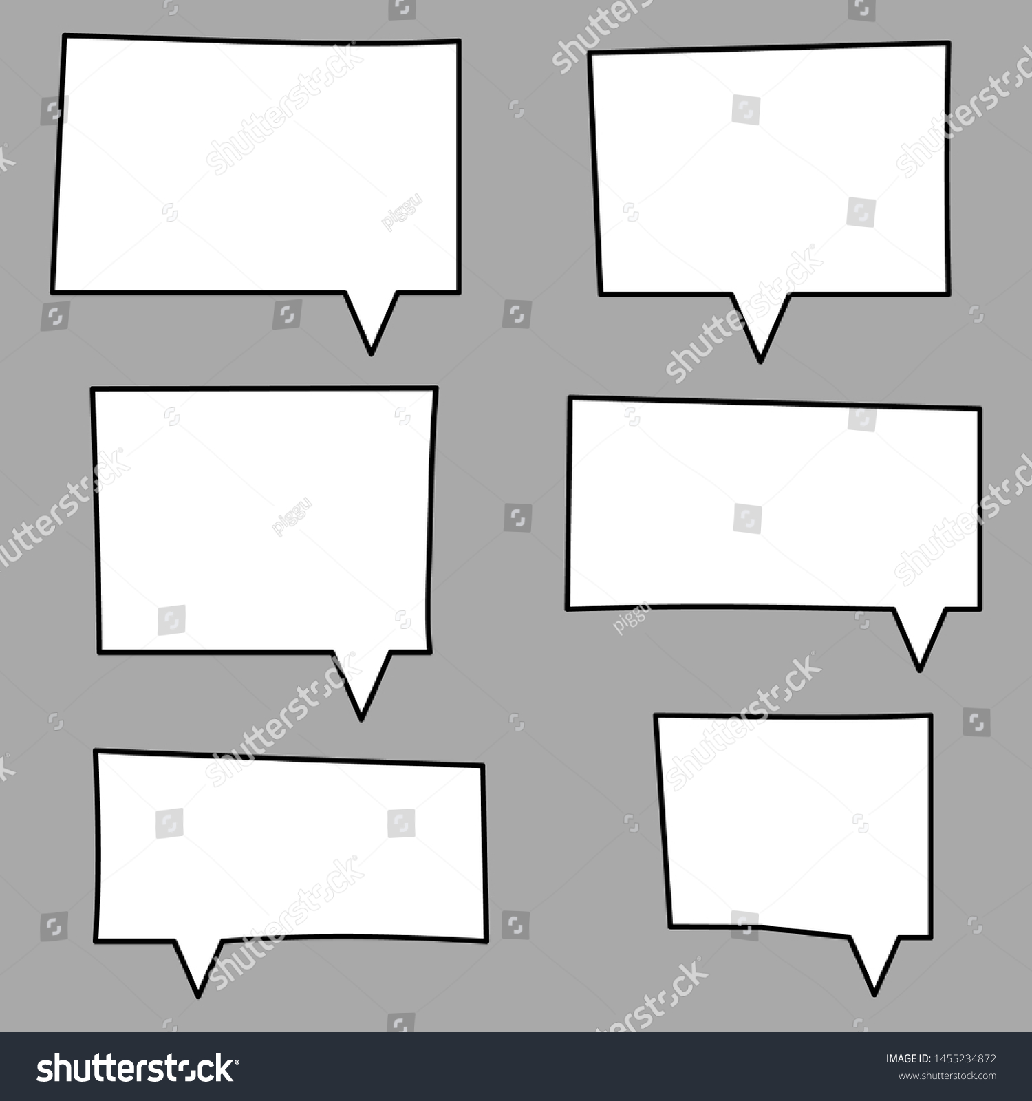 Blank White Speech Bubbles Set Different Stock Vector (Royalty Free ...