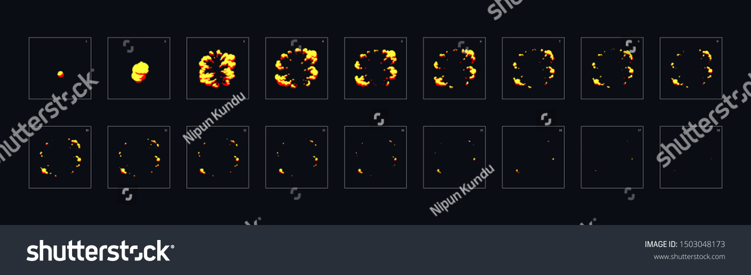 Stock vektor „Blast Animation Effect Fire Blast Effect“ (bez autorských ...