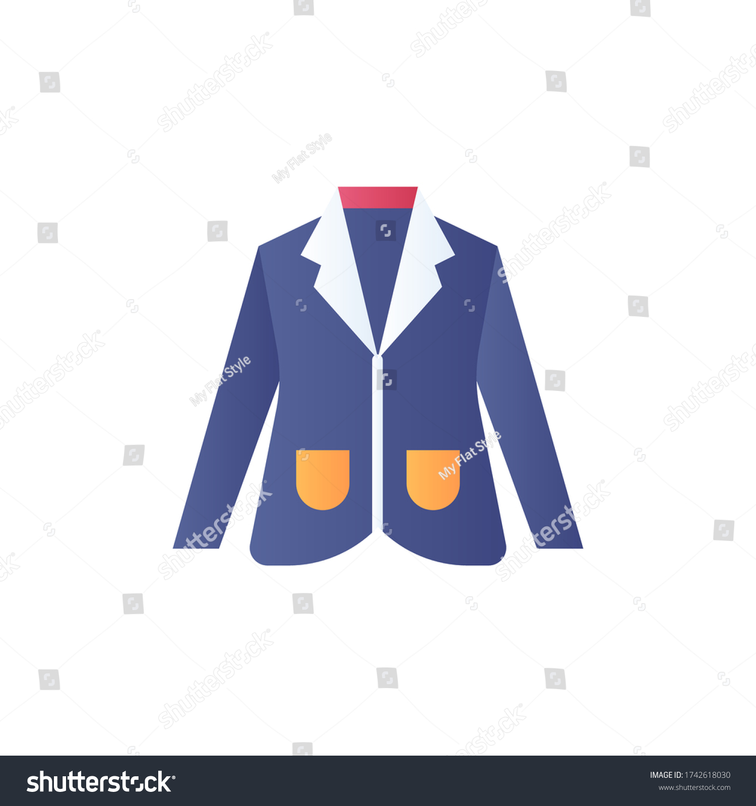 Blazer Icon Flat Design Vector Isolated Stock Vector (Royalty Free ...