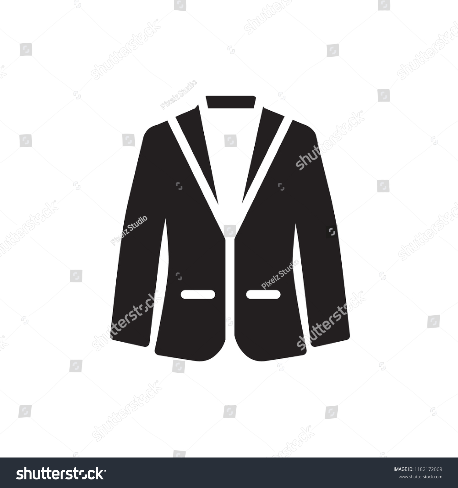 Blazer Icon Vector Glyph Style Stock Vector (Royalty Free) 1182172069