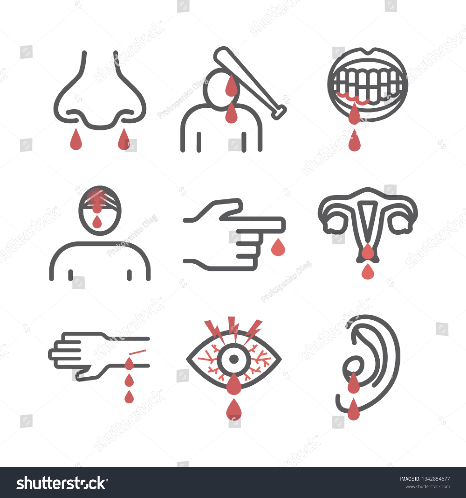 Bleeding Infographic Vector Signs Web Graphics Stock Vector (Royalty ...