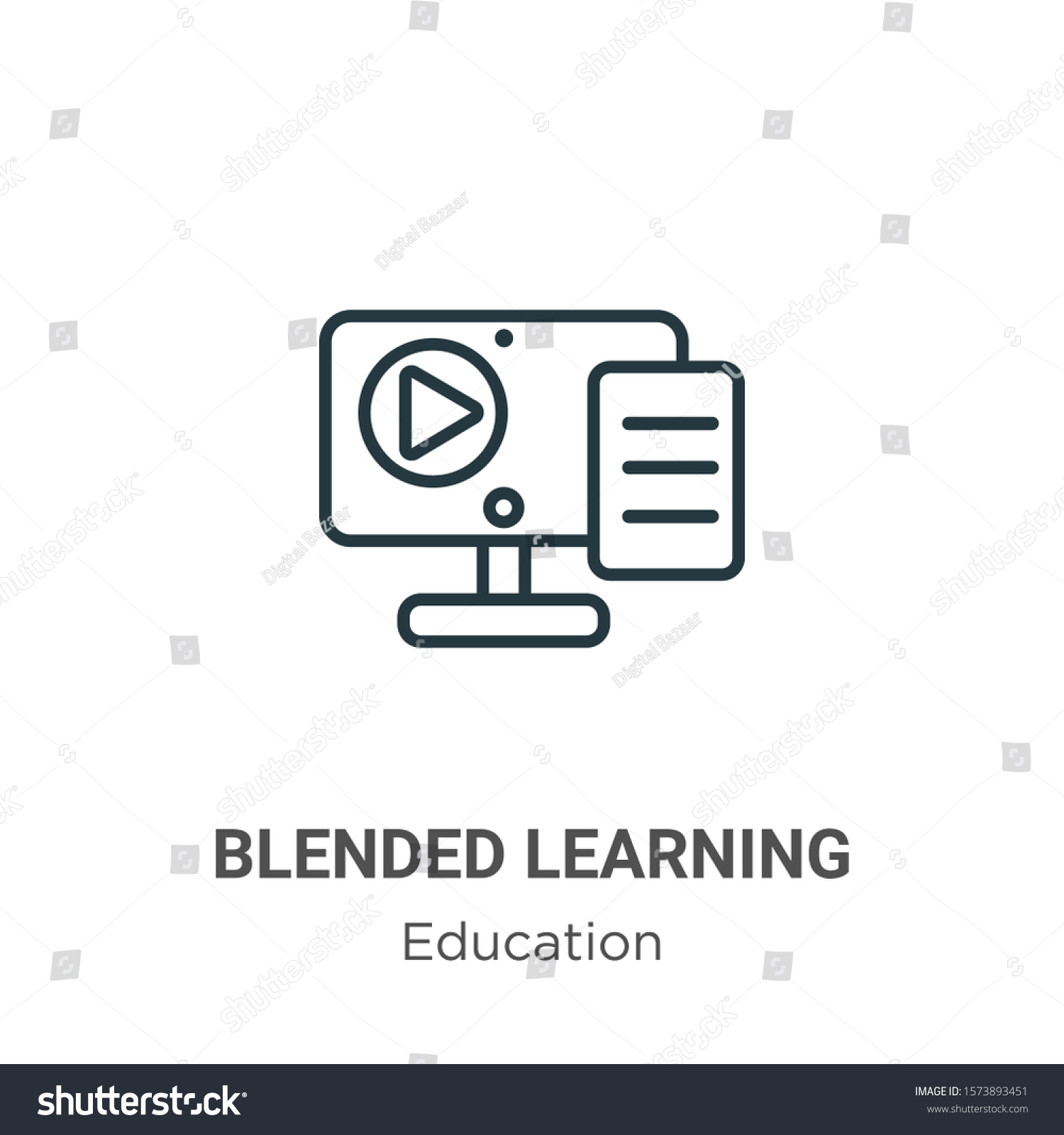 786 Blended learning icon Images, Stock Photos & Vectors | Shutterstock