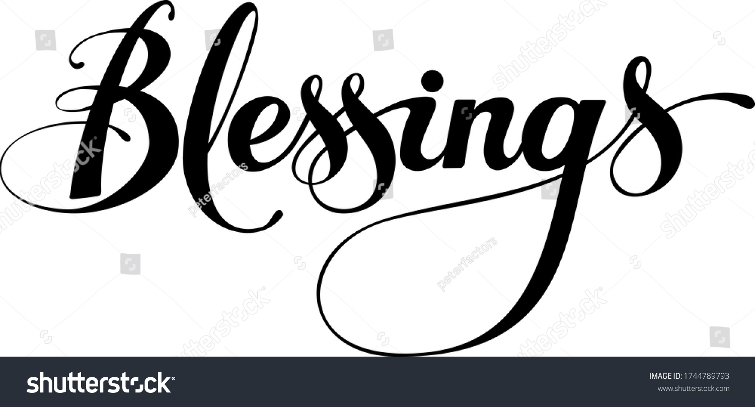 Blessings Custom Calligraphy Text Stock Vector (Royalty Free ...