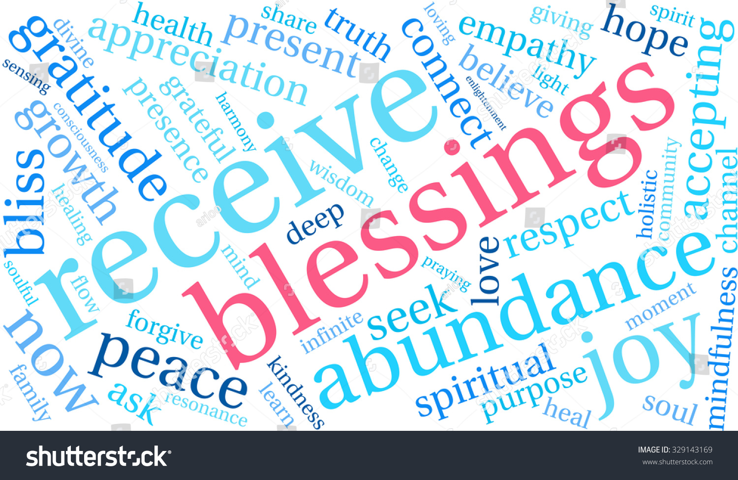 Blessings Word Cloud On White Background Stock Vector (Royalty Free ...