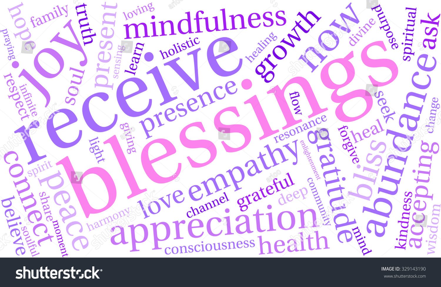 Blessings Word Cloud On White Background Stock Vector (Royalty Free ...