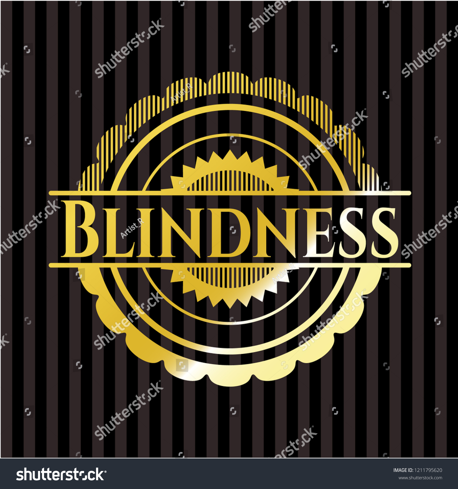 Blindness Gold Emblem Stock Vector (Royalty Free) 1211795620 | Shutterstock
