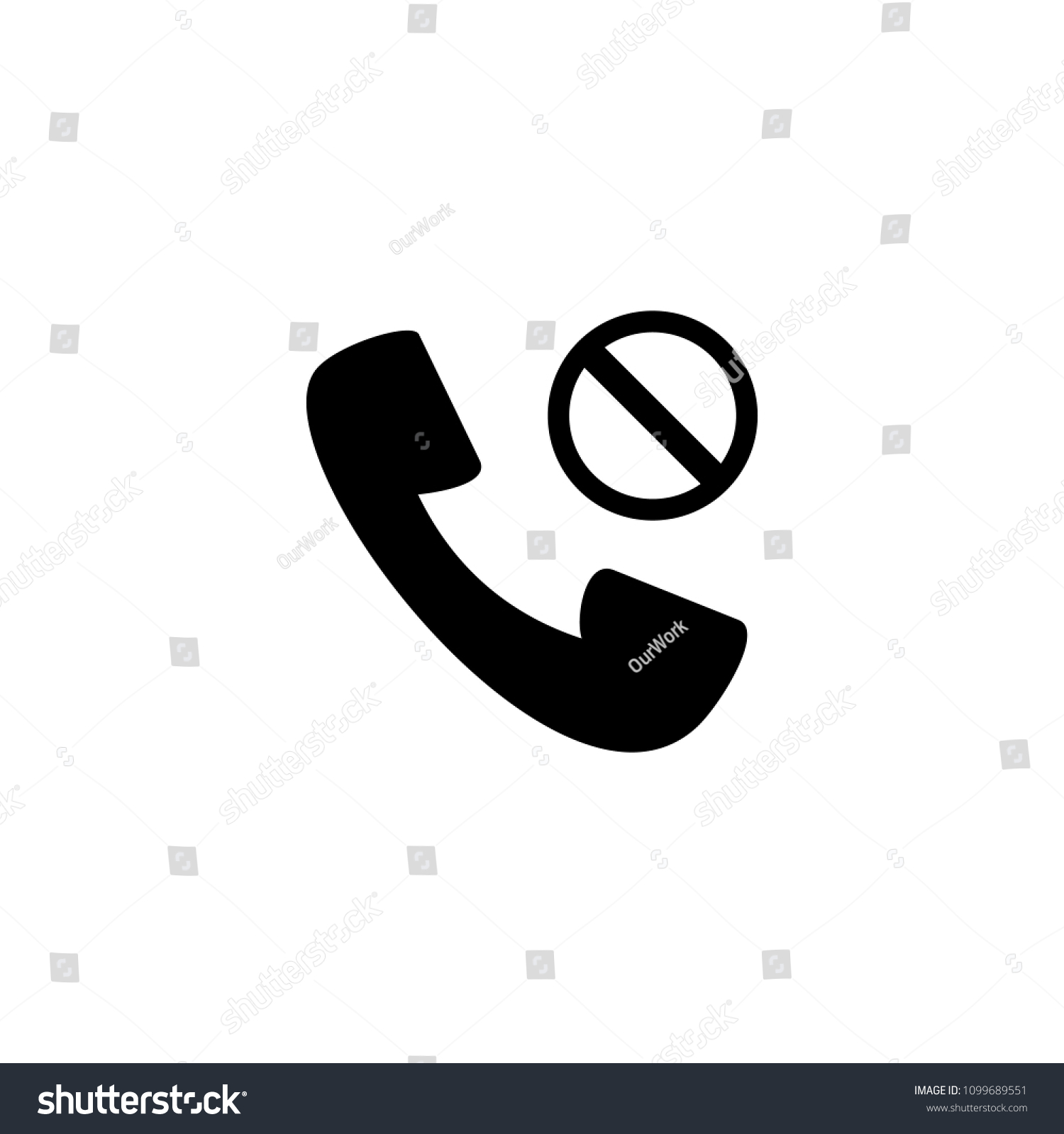 Block Call Logo Icon: vetor stock (livre de direitos) 1099689551 ...