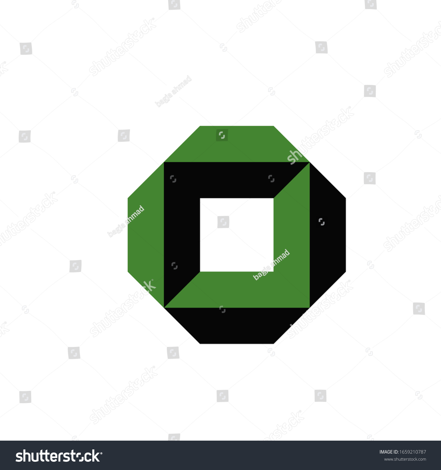 Block 3d Logo Vector Modern Template Stock Vector (Royalty Free) 1659210787