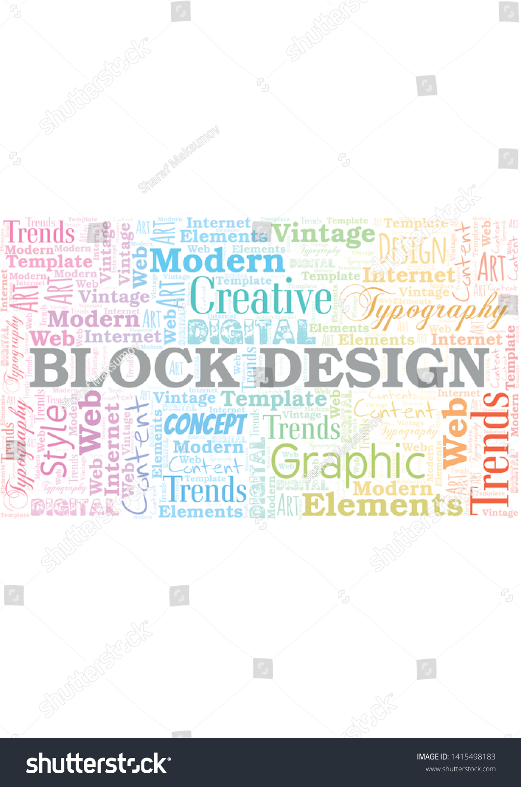 Block Design Word Cloud Wordcloud Made Stock Vector (Royalty Free ...