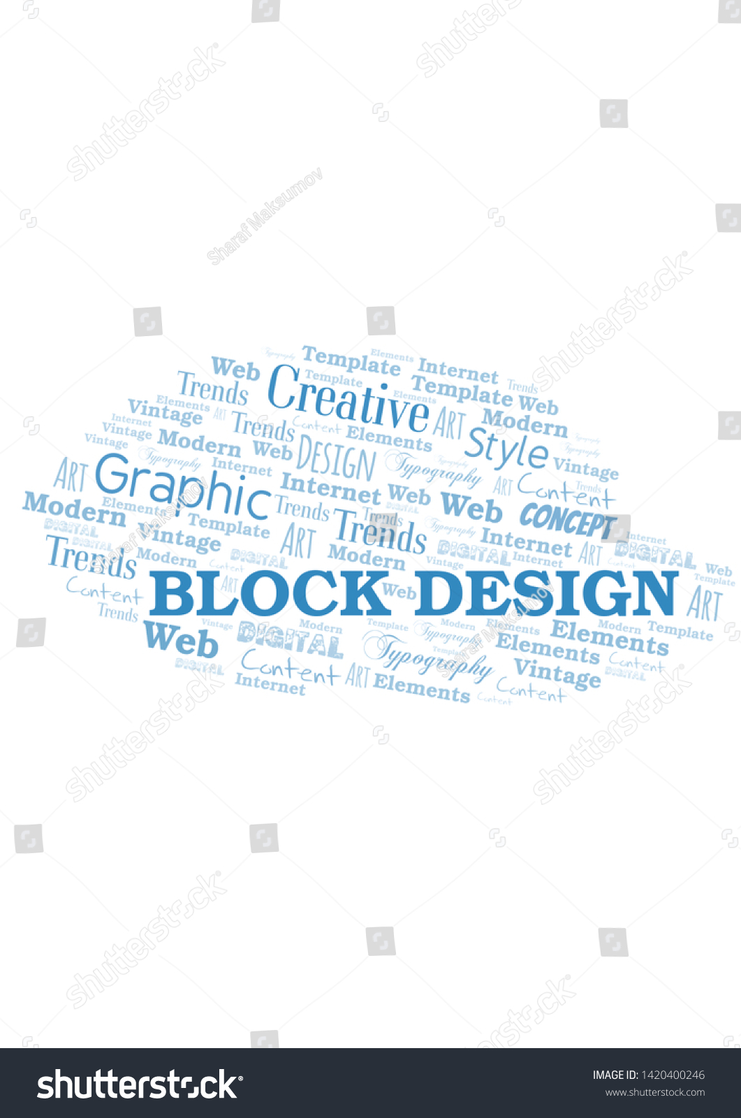Block Design Word Cloud Wordcloud Made Stock Vector (Royalty Free ...