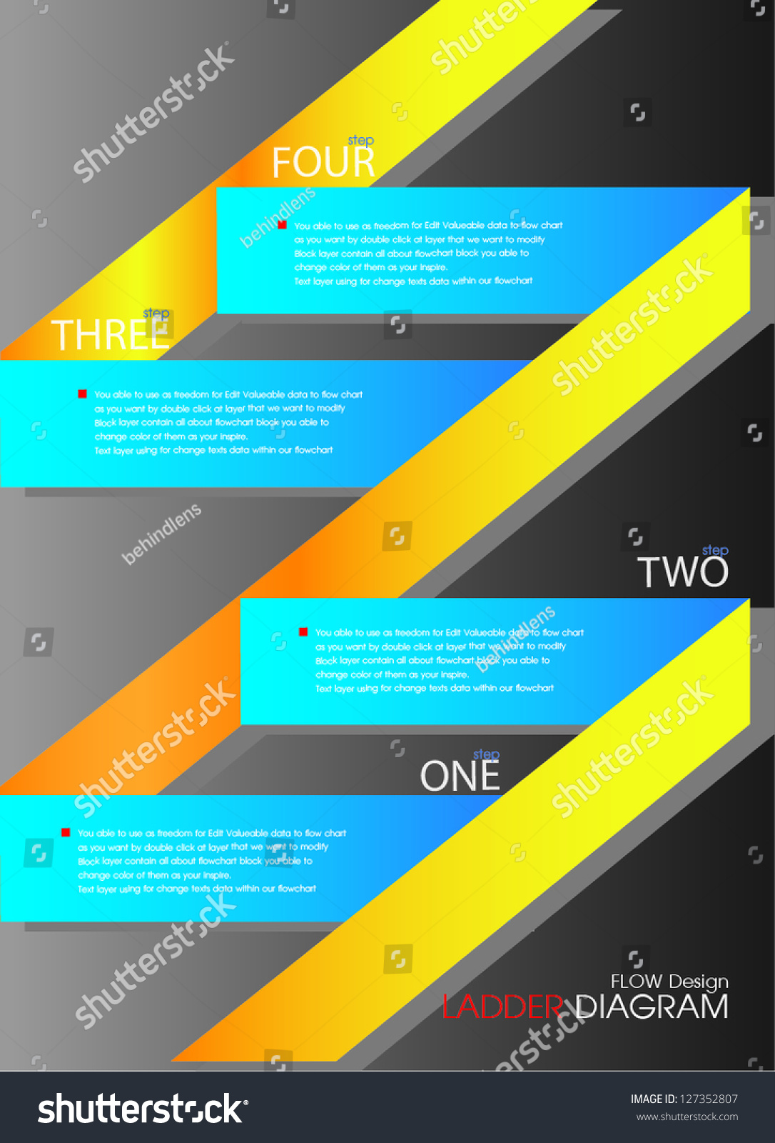 Block Flow Chart Design Stock Vector (Royalty Free) 127352807 ...