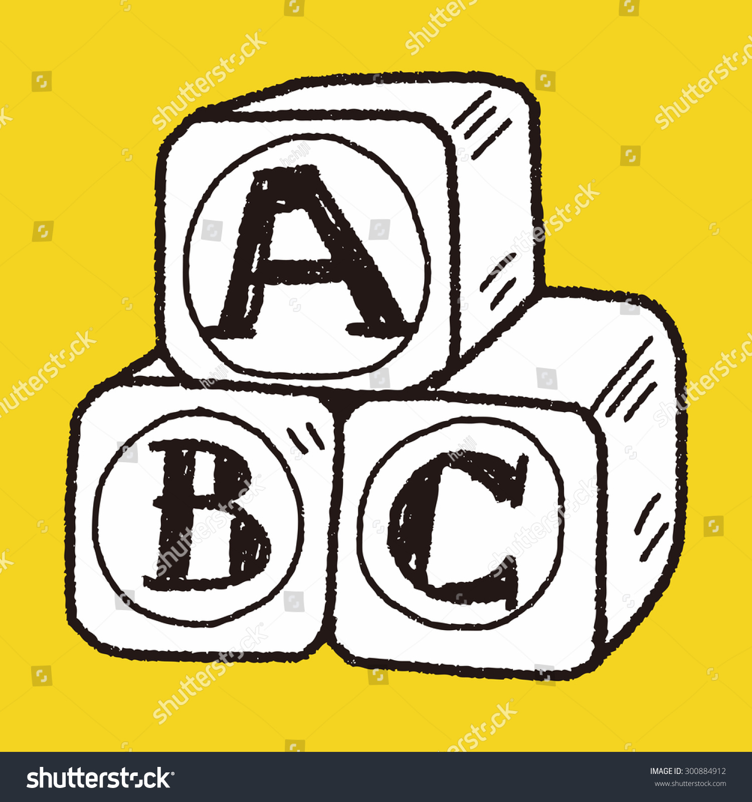 Block Toy Doodle Stock Vector (Royalty Free) 300884912 | Shutterstock