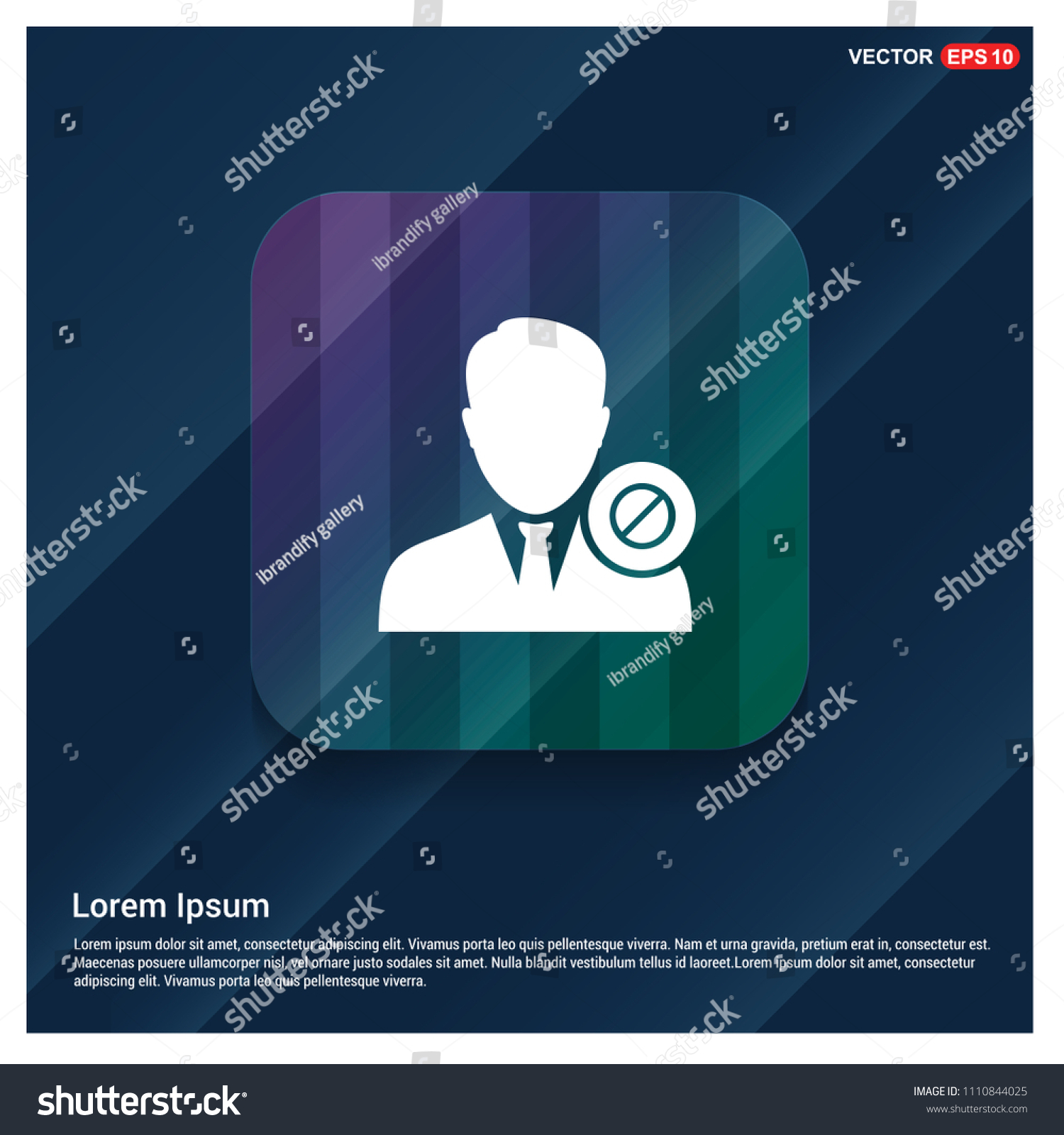 Block User Icon Free Vector Icon: vector de stock (libre de regalías ...