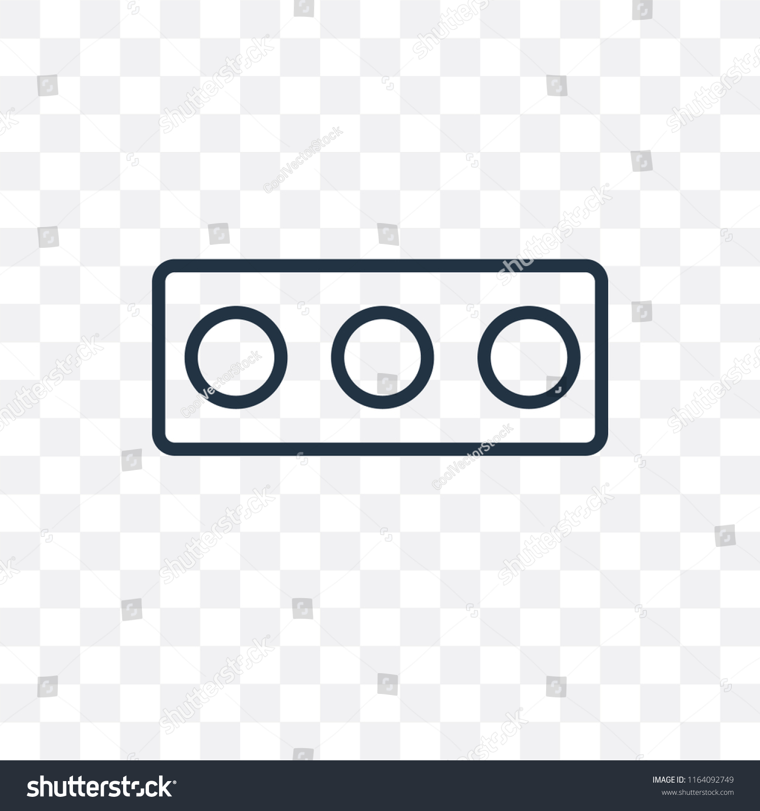 Block Vector Icon Isolated On Transparent Stock Vector (Royalty Free ...