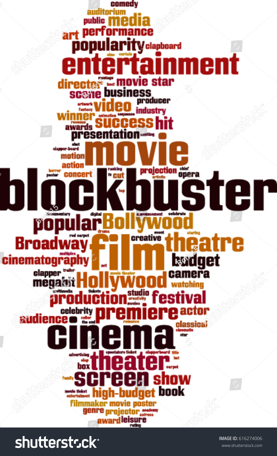 Blockbuster Word Cloud Concept Vector Illustration Stock Vector ...