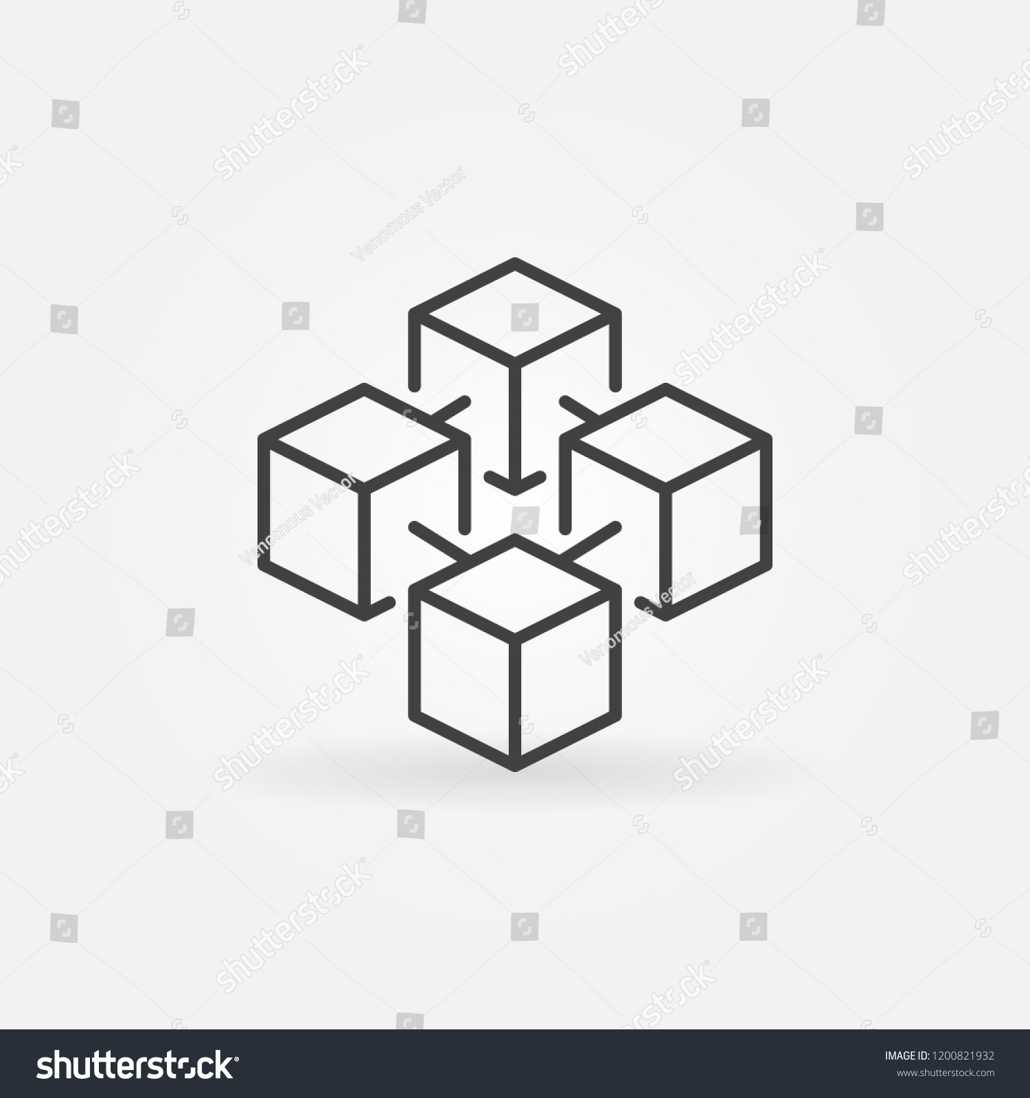 Blockchain Cube Vector Concept Icon Logo Stock Vector (Royalty Free ...