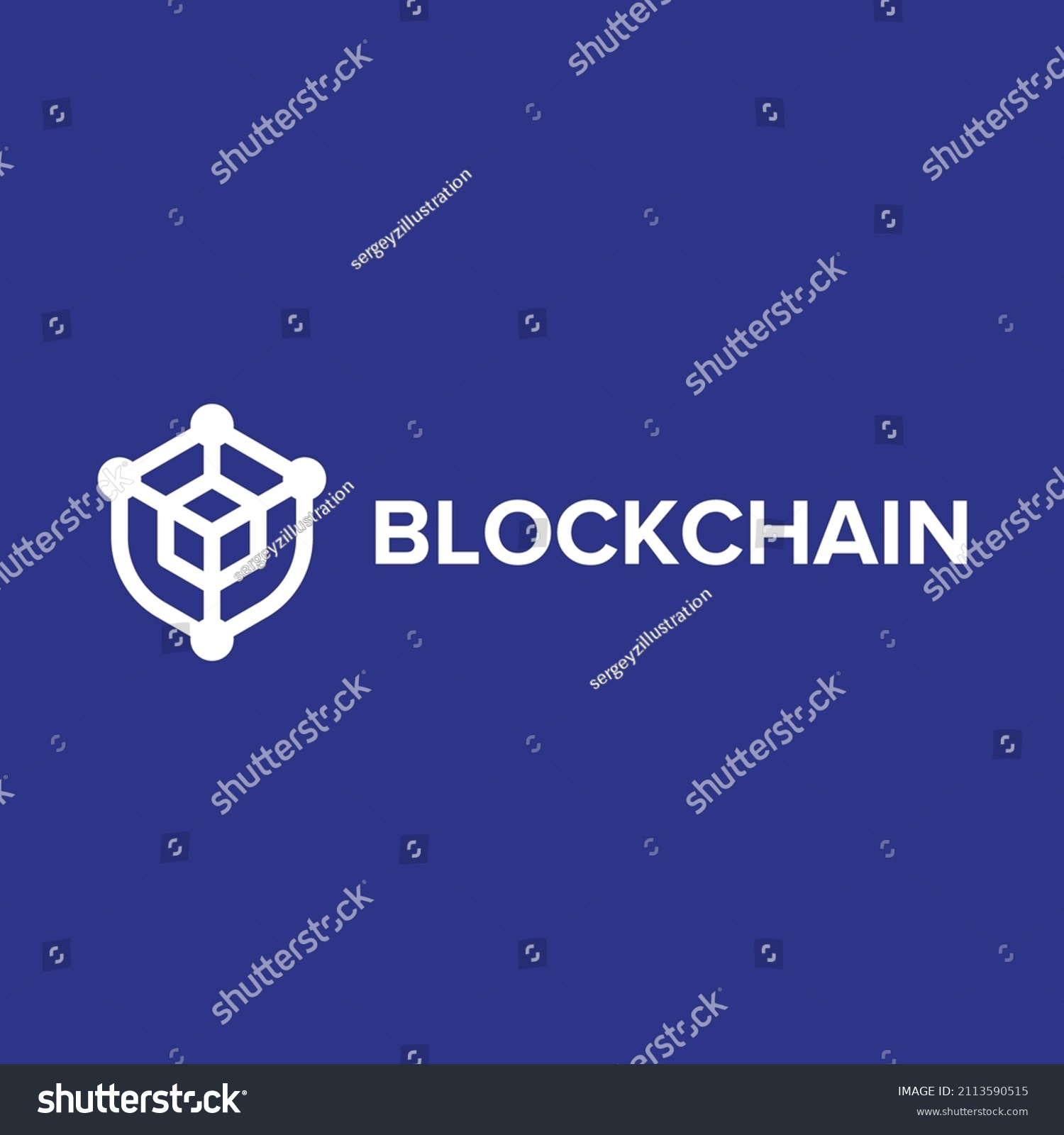 Blockchain Logo Template Technology Vector Design Stock Vector (Royalty ...
