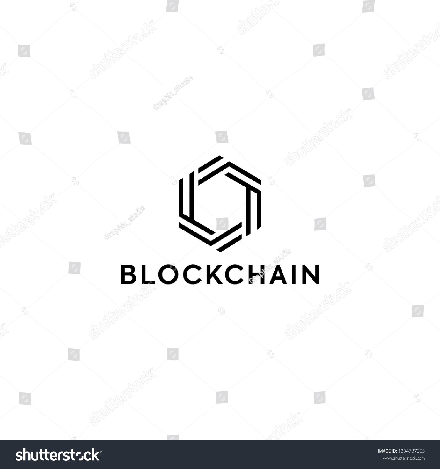 Blockchain Logo Template Technology Vector Design Stock Vector (Royalty ...
