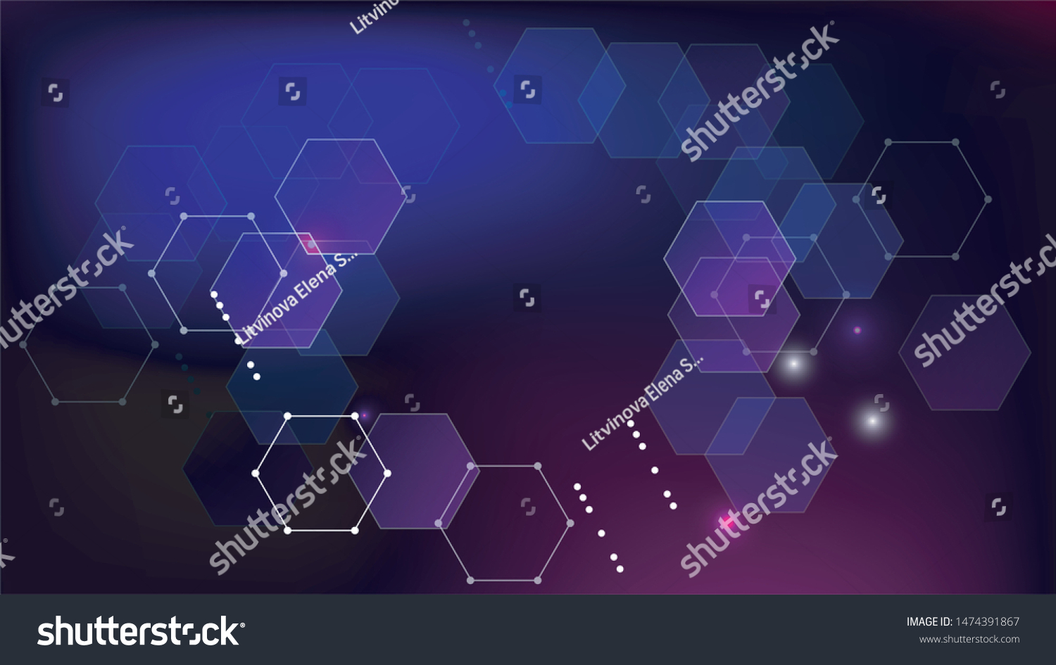 Blockchain Technology Background Blue Digital Pattern Stock Vector ...