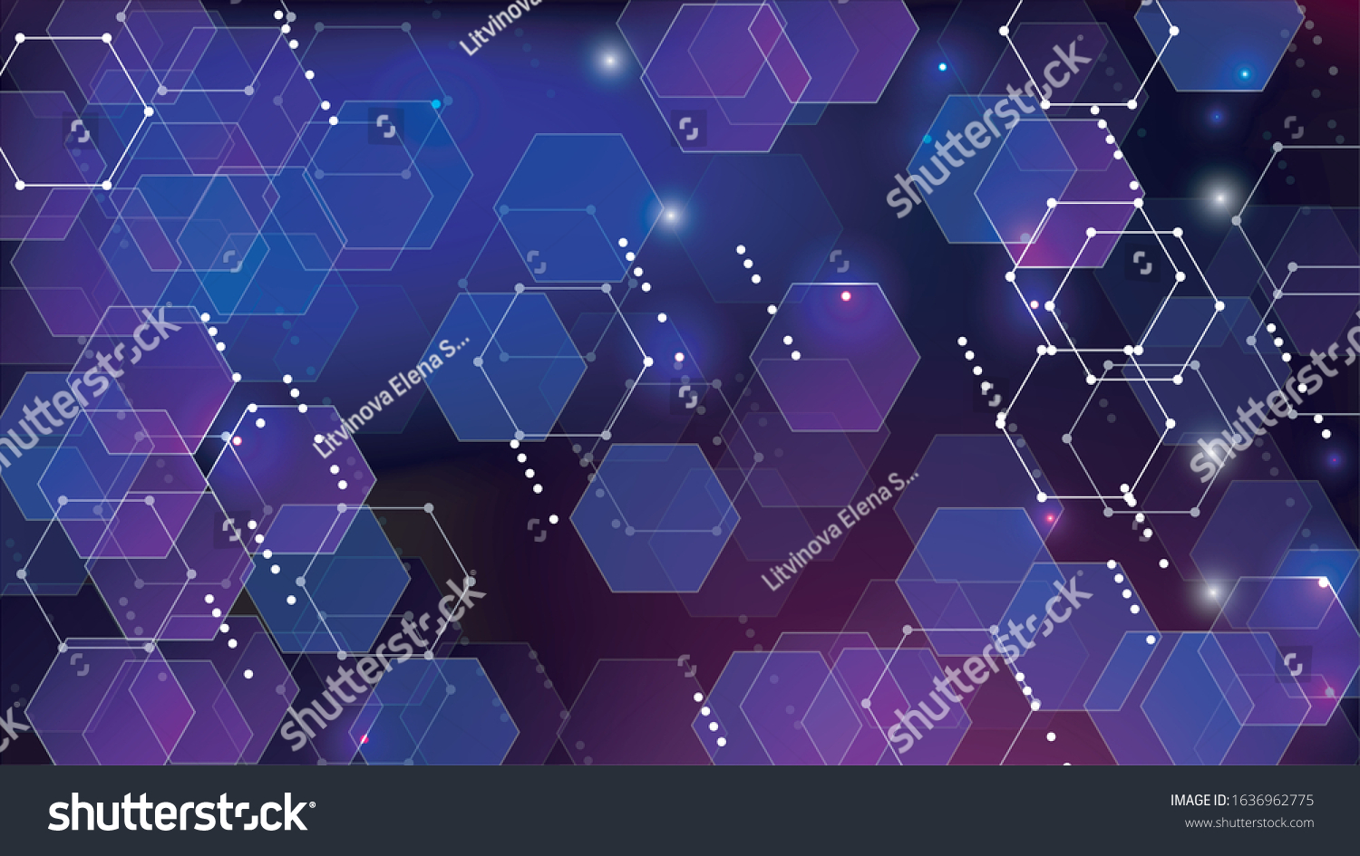 Blockchain Technology Background Blue Digital Pattern Stock Vector ...