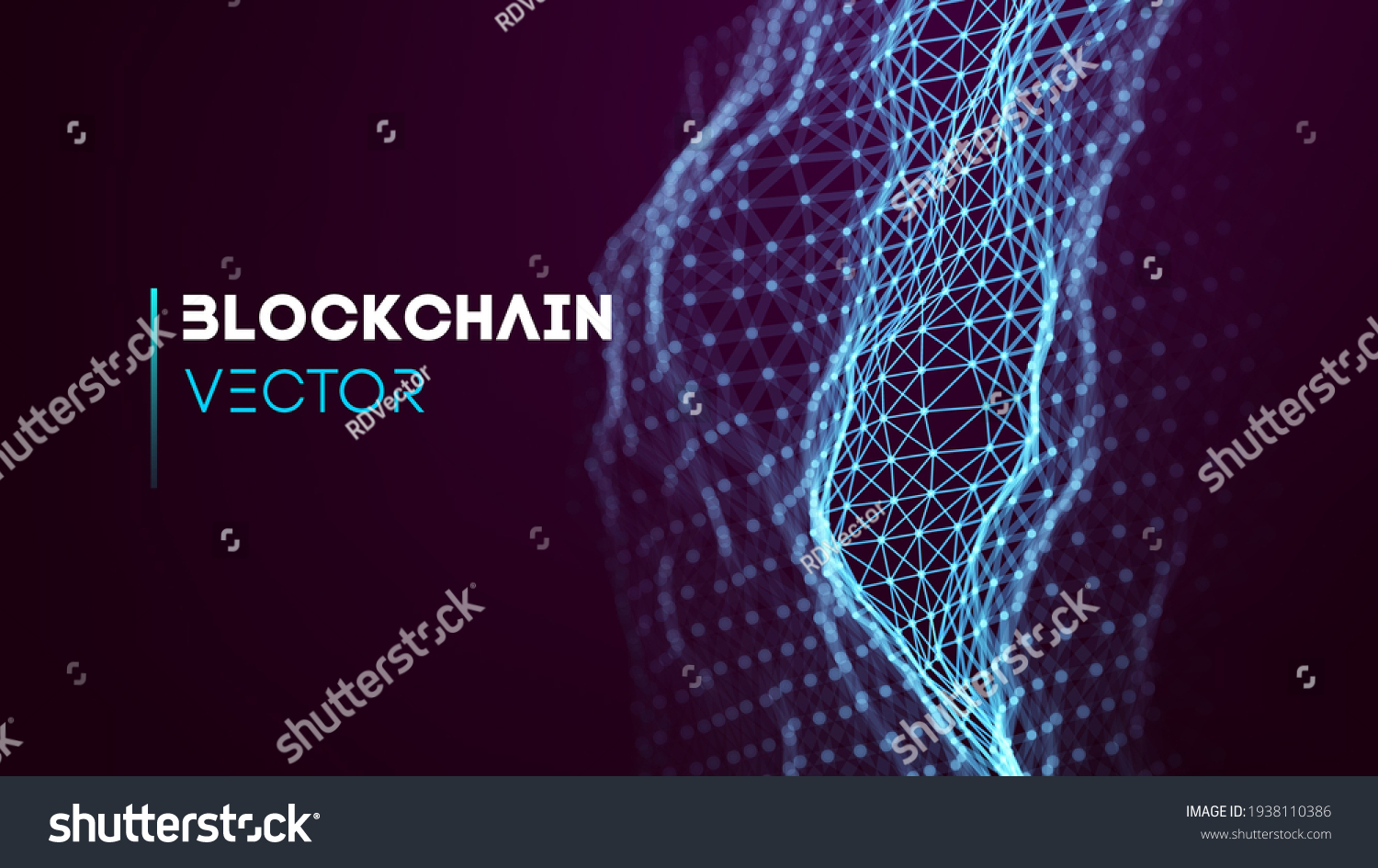 Blockchain Technology Background Cryptocurrency Fintech Block Stock ...