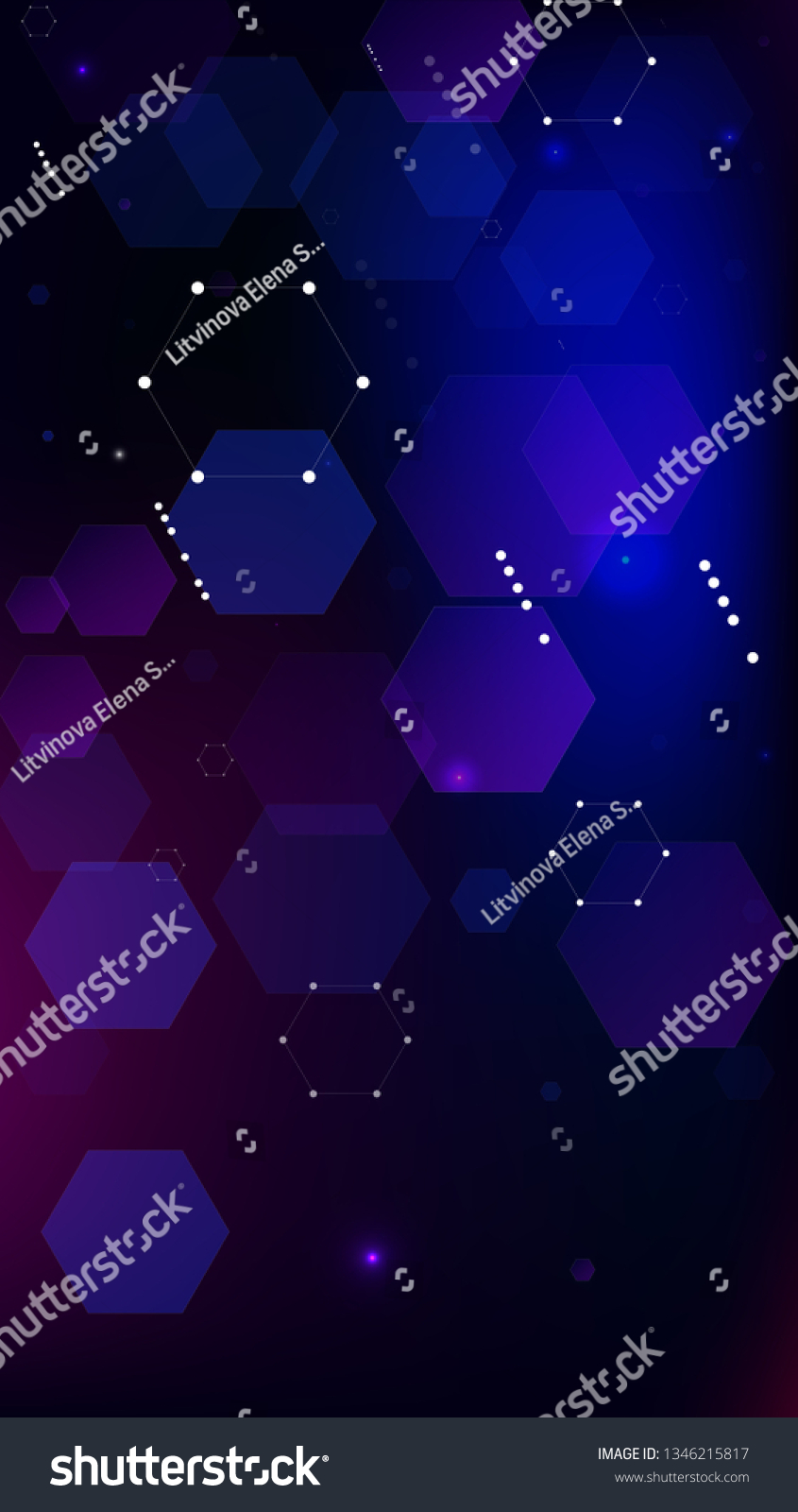 Blockchain Technology Background Vertical Template Bg Stock Vector ...