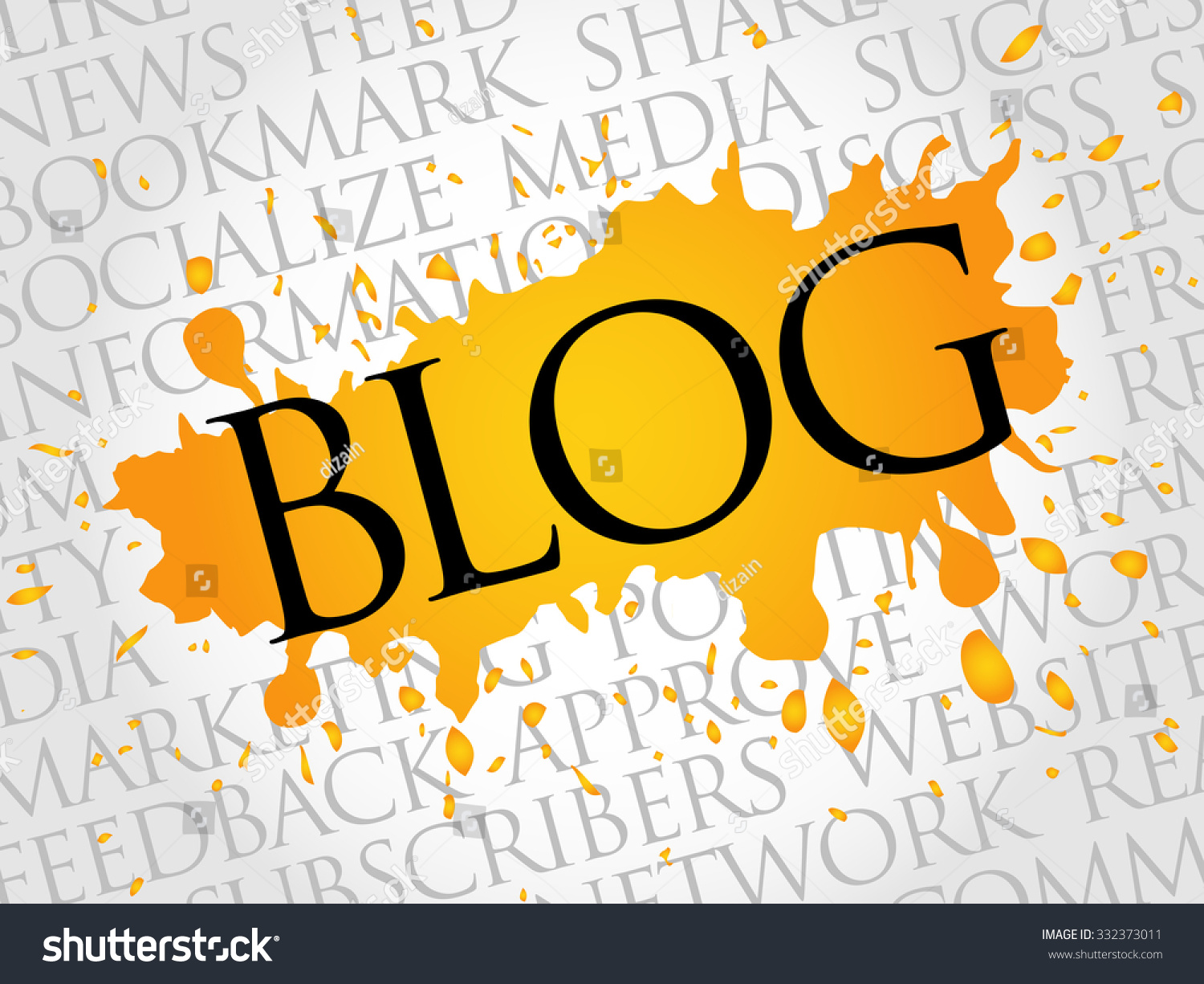 Blog Word Cloud Concept Stock Vector (Royalty Free) 332373011 ...