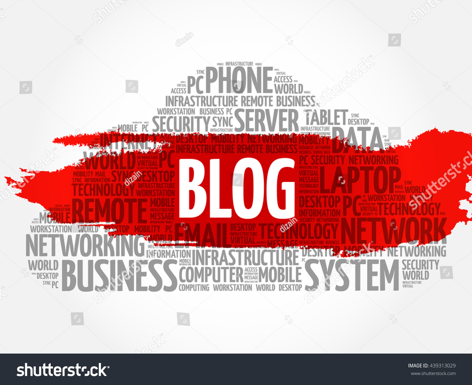 Blog Word Cloud Concept Stock Vector (Royalty Free) 439313029 ...