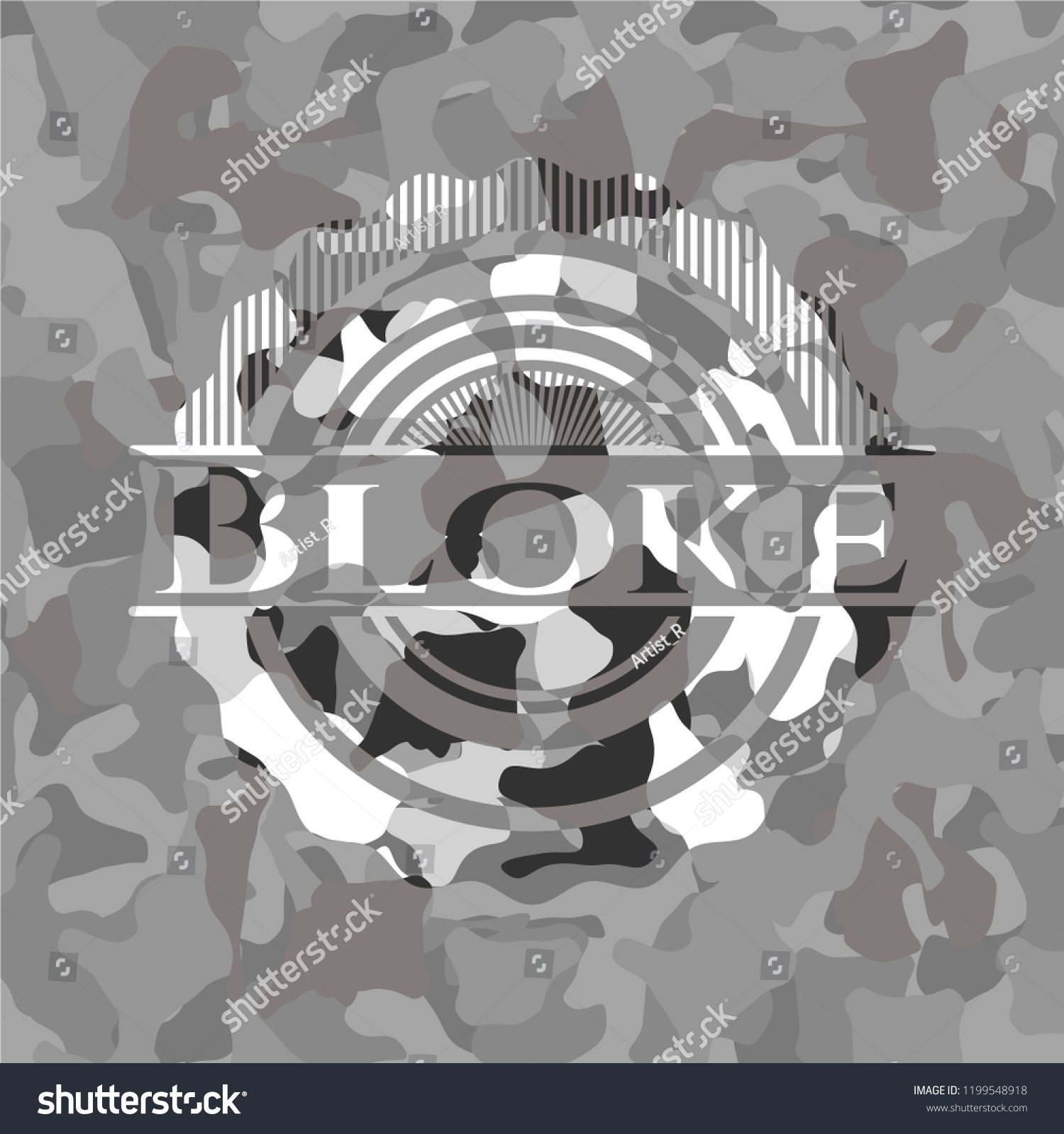 Bloke On Grey Camo Pattern Stock Vector (Royalty Free) 1199548918 ...