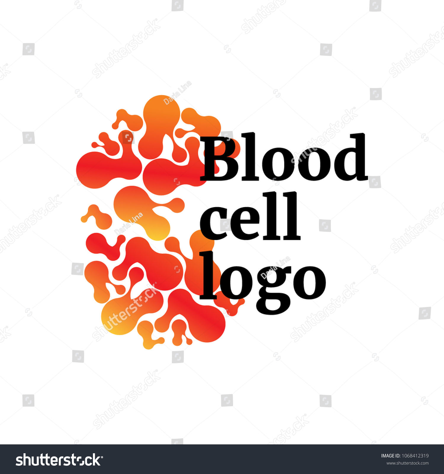 Blood Cell Logo Stock Vector (Royalty Free) 1068412319