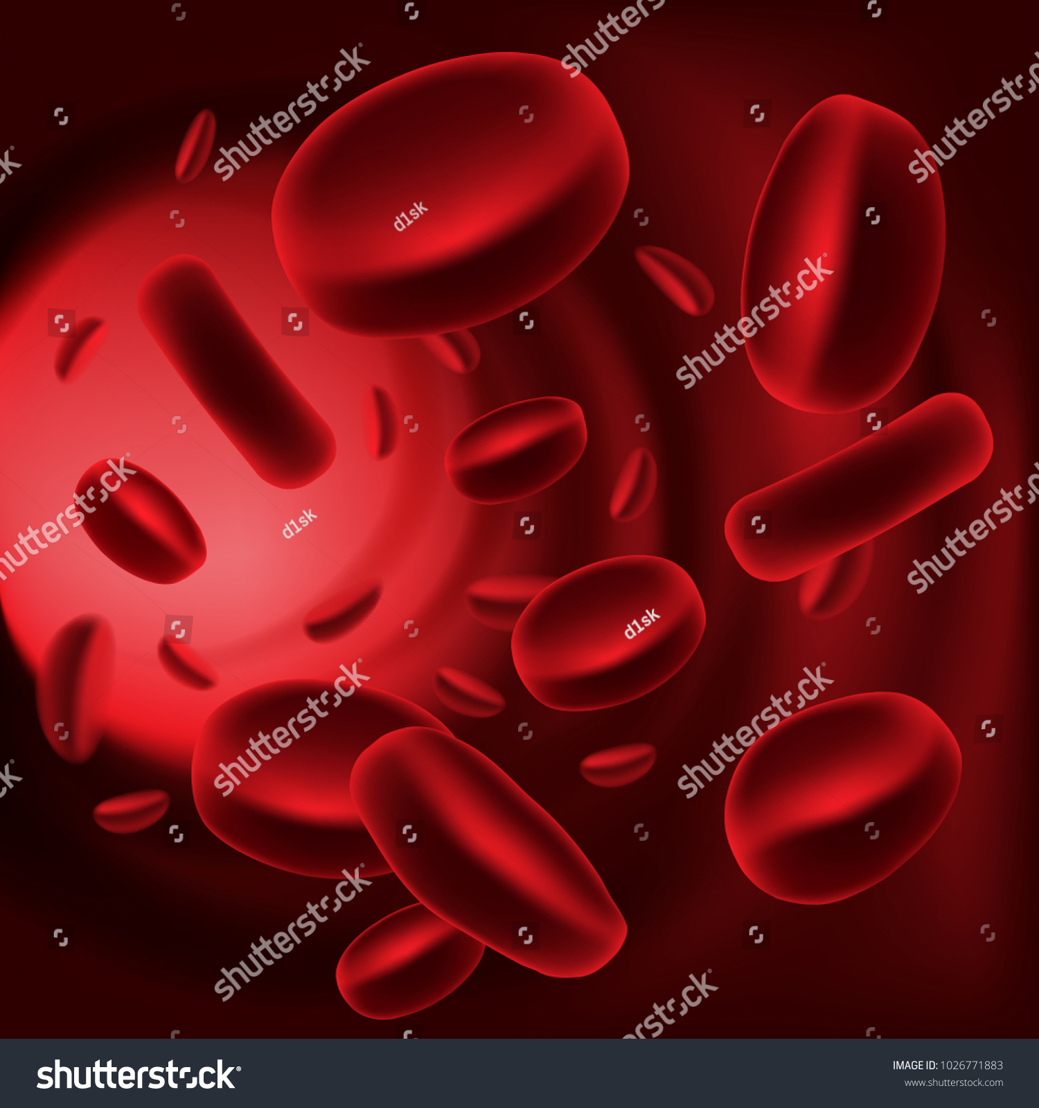 Blood Cells Background Stock Vector (Royalty Free) 1026771883