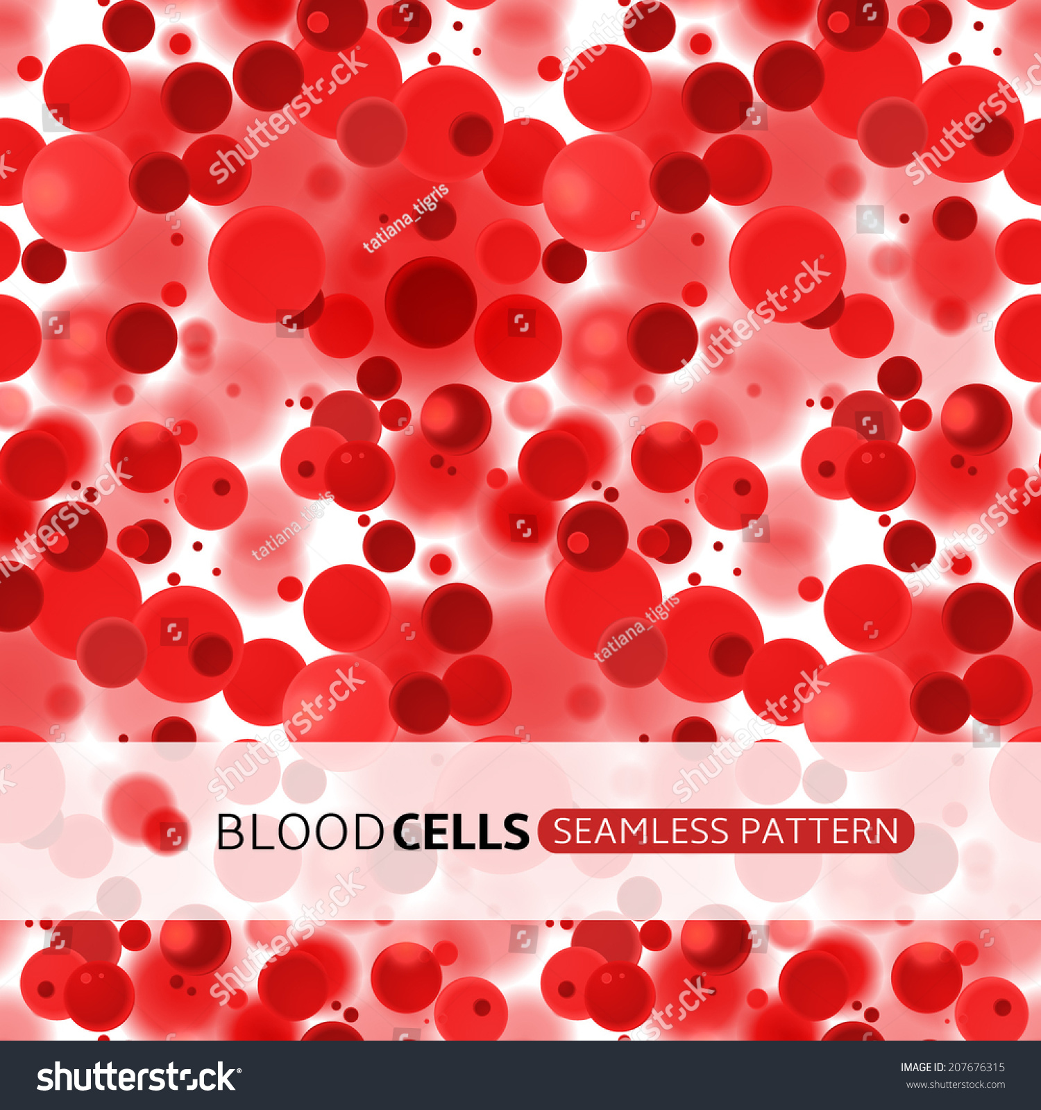 Blood Cells Seamless Pattern Stock Vector (Royalty Free) 207676315 ...