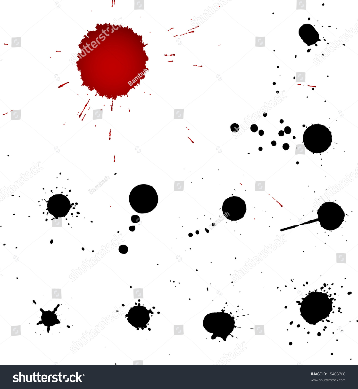 Blood Drops Vector Silhouettes: стоковая векторная графика (без ...