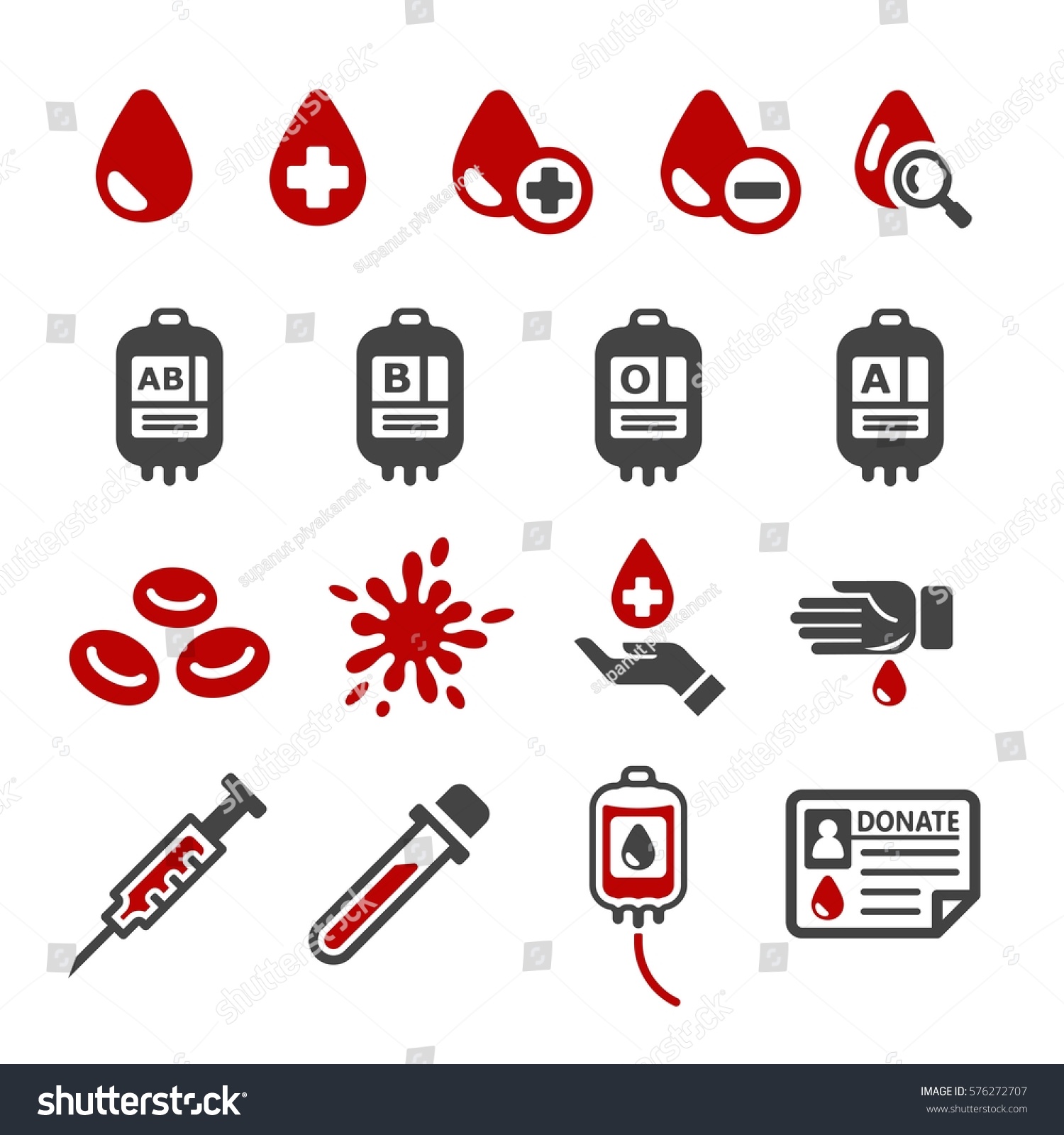 Blood Icon Stock Vector (Royalty Free) 576272707