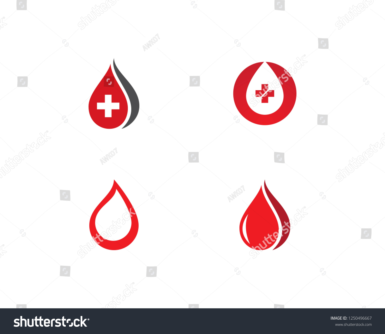 Blood Logo Vector Template Stock Vector (Royalty Free) 1250496667 ...