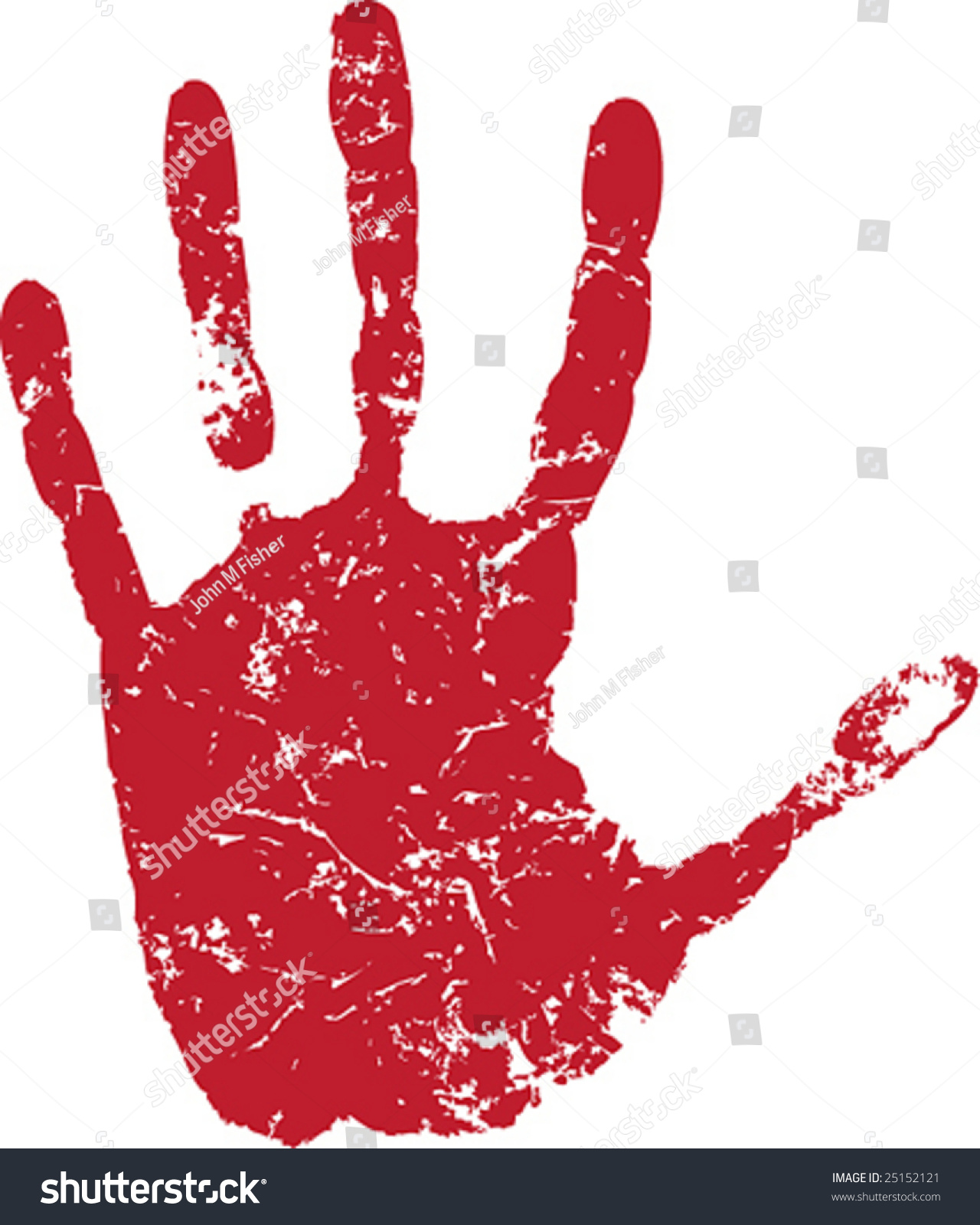Blood On Hand Print Vector Stock Vector 25152121 - Shutterstock