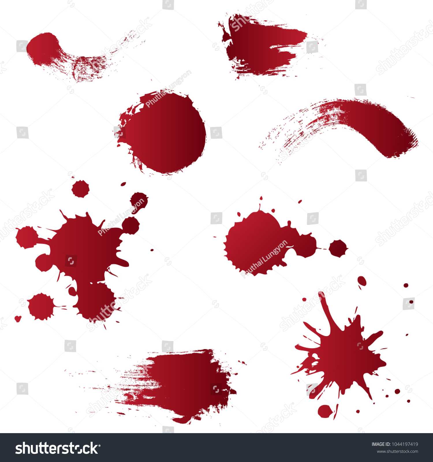 Blood Drip Splatters Vector Marking Dot: เวกเตอร์สต็อก (ปลอดค่า ...