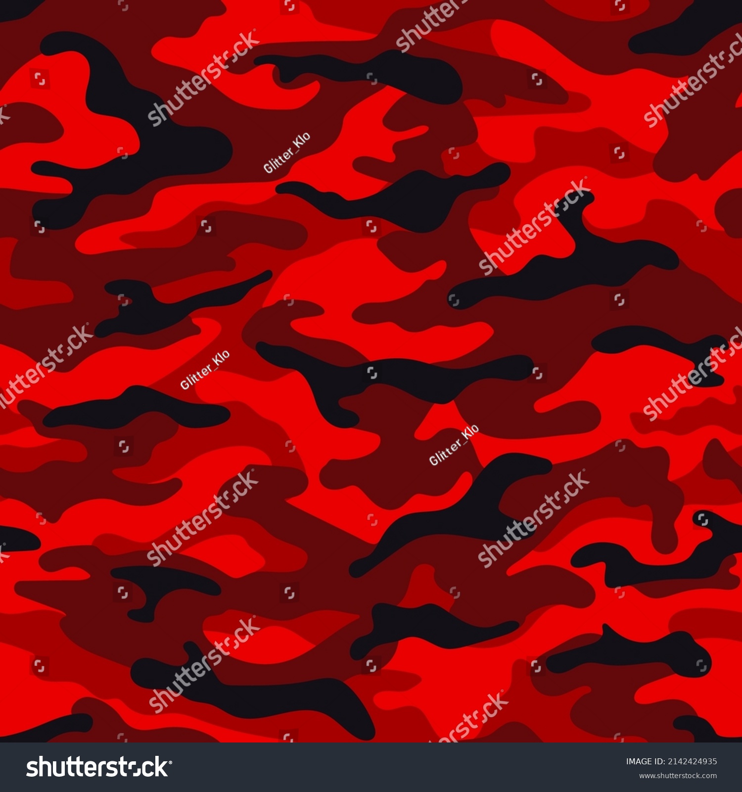 Blood Red Camouflage Seamless Pattern Vector Stock Vector (Royalty Free ...
