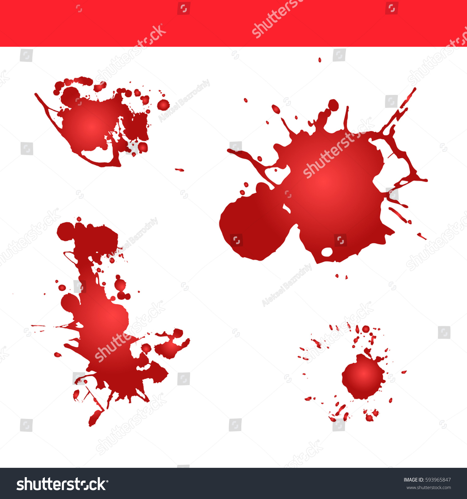 Blood Splatter Vector Paint Splash Stock Vector (Royalty Free) 593965847