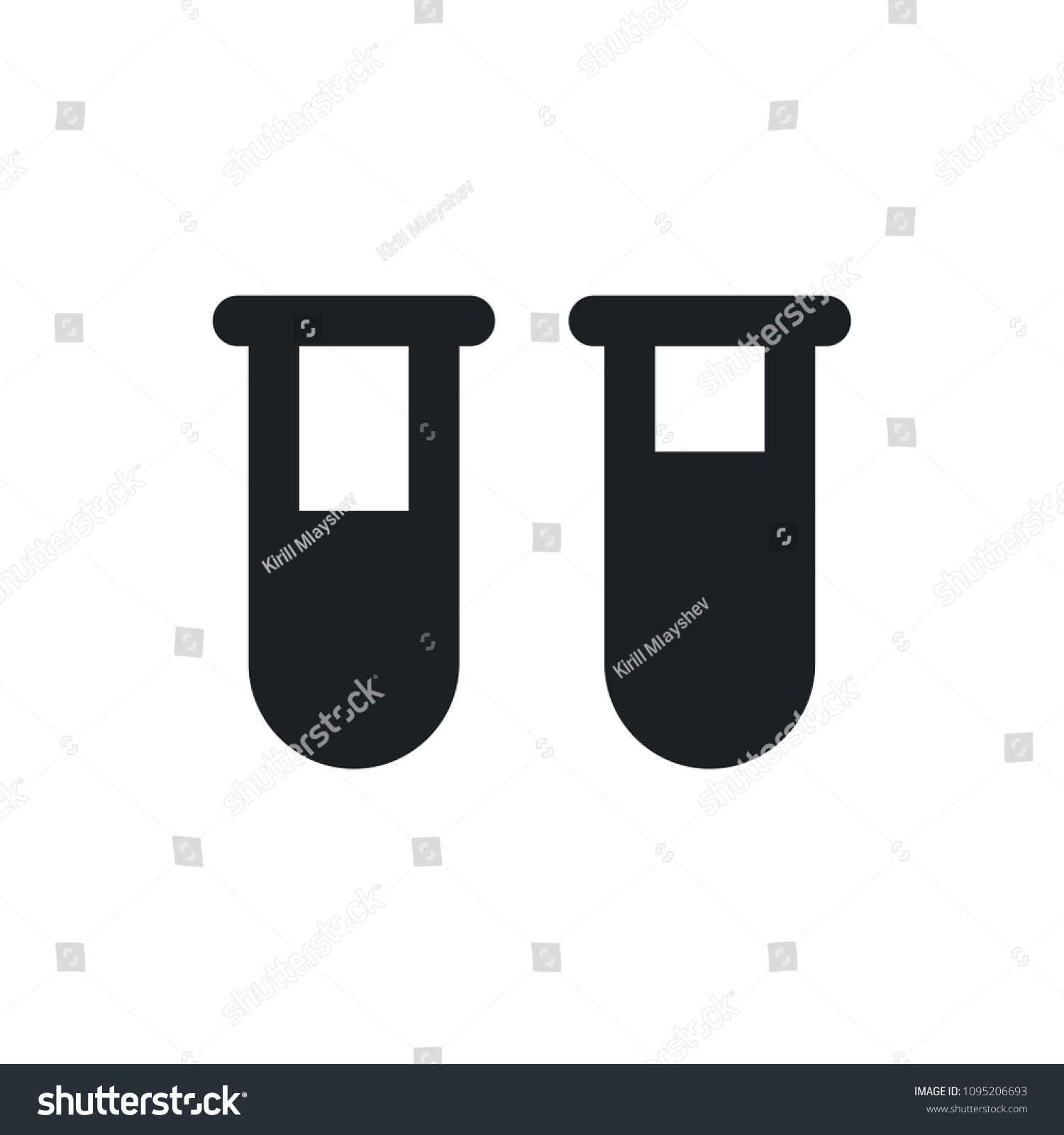 Blood Test Vial Vector Icon Stock Vector (Royalty Free) 1095206693 ...